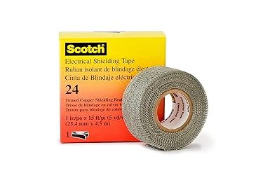 3M Scotch Electrical Shielding Tape 24, 1 in x 15 ft (25 mm x 4.6 m ...
