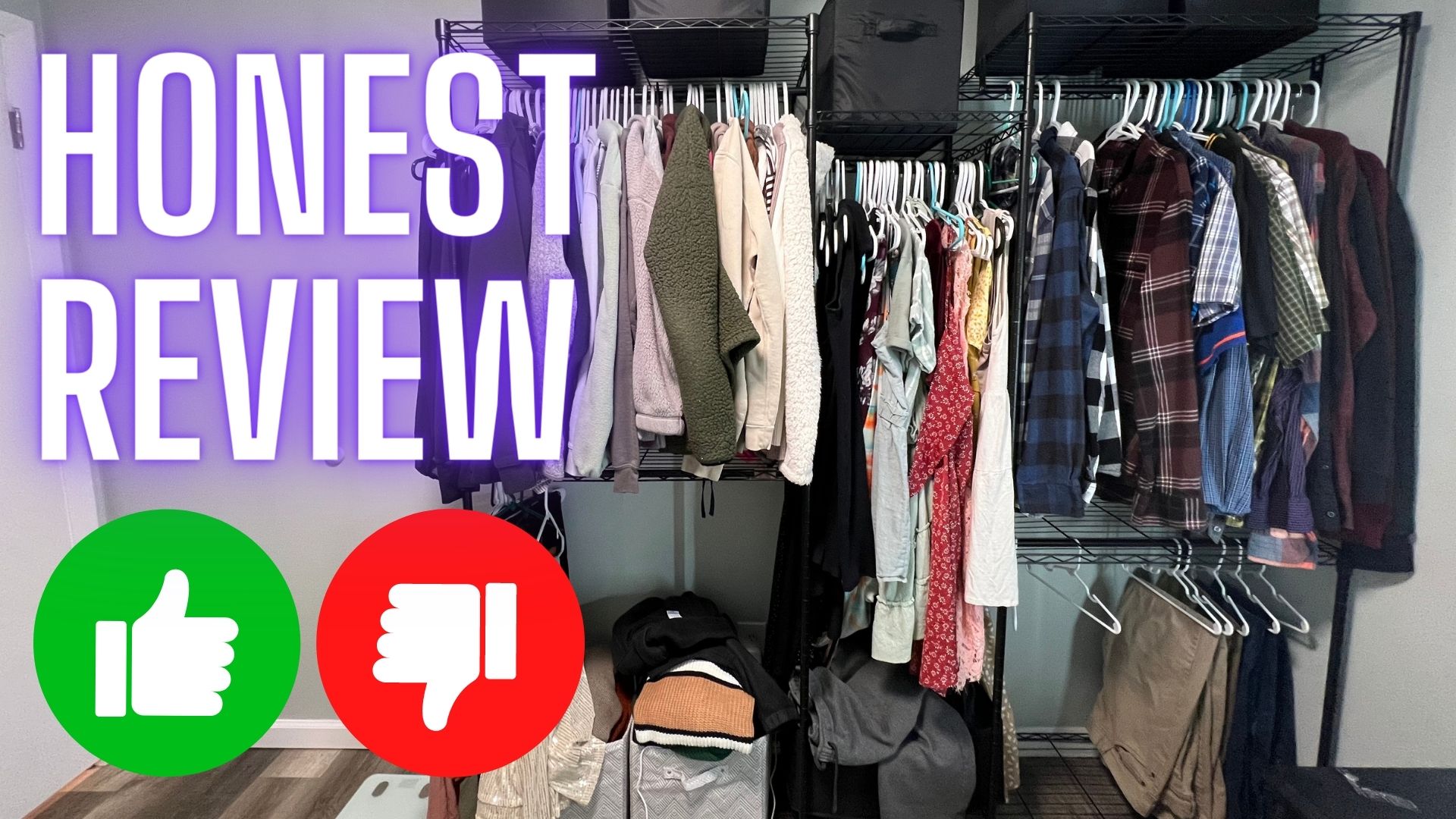 Watch Review& Raybee Heavy Duty Clothes Rack on Amazon Live
