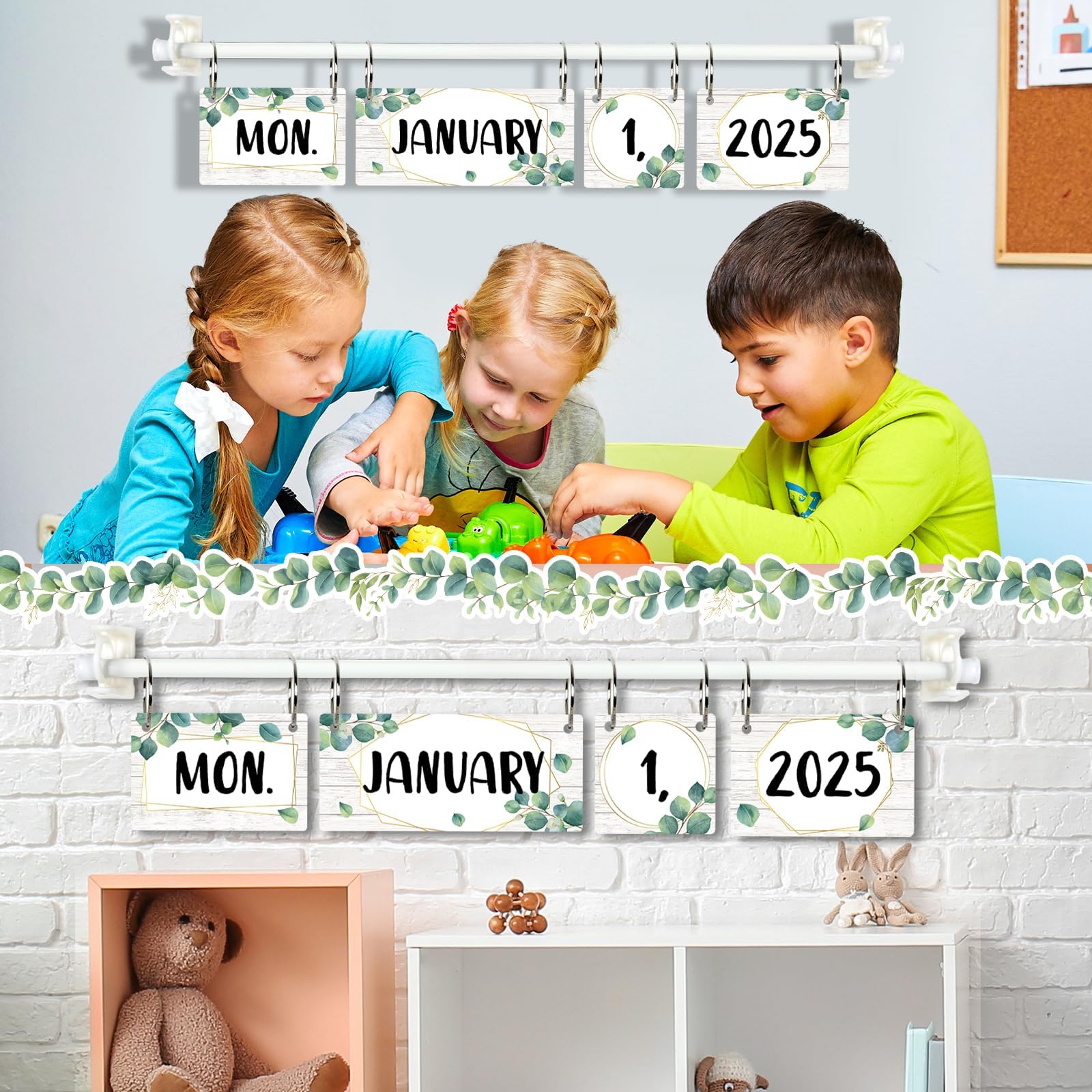Lined Notebook Style Calendar For Classroom Adjustable Calendar Holder ...