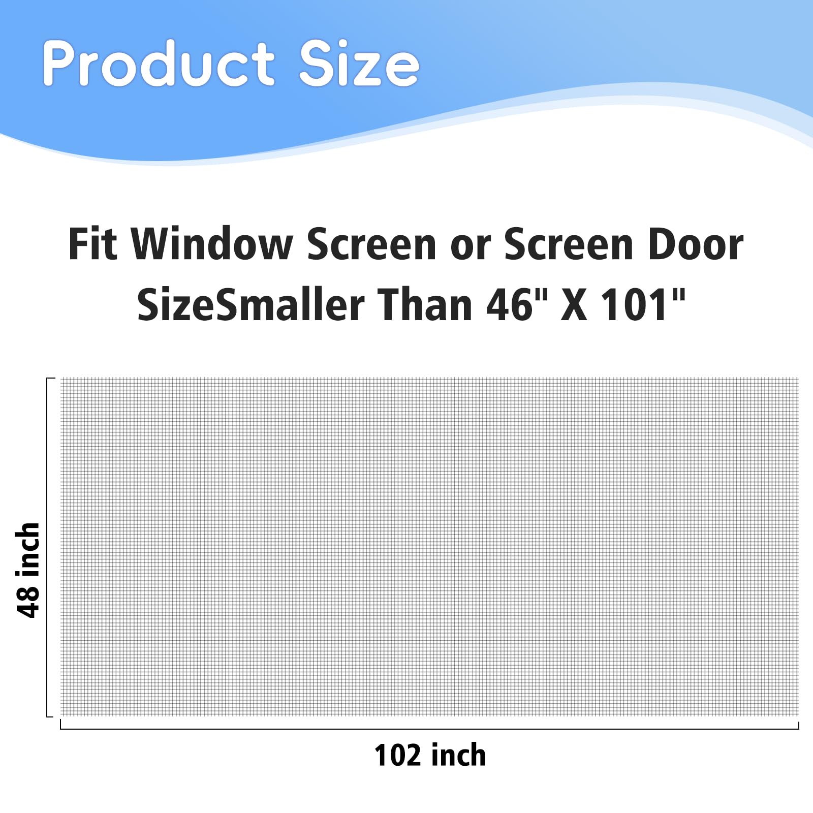 Snapklik.com : 48"x102" Windows Screen Mesh,Fiberglass Window Screen ...