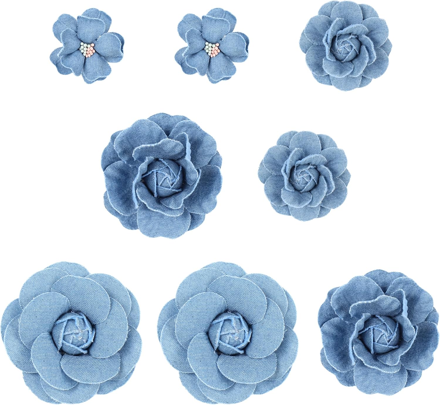 Amazon.com: 8 PCS Denim Flower Shape Patch 4 Size Flower Repair Patches ...