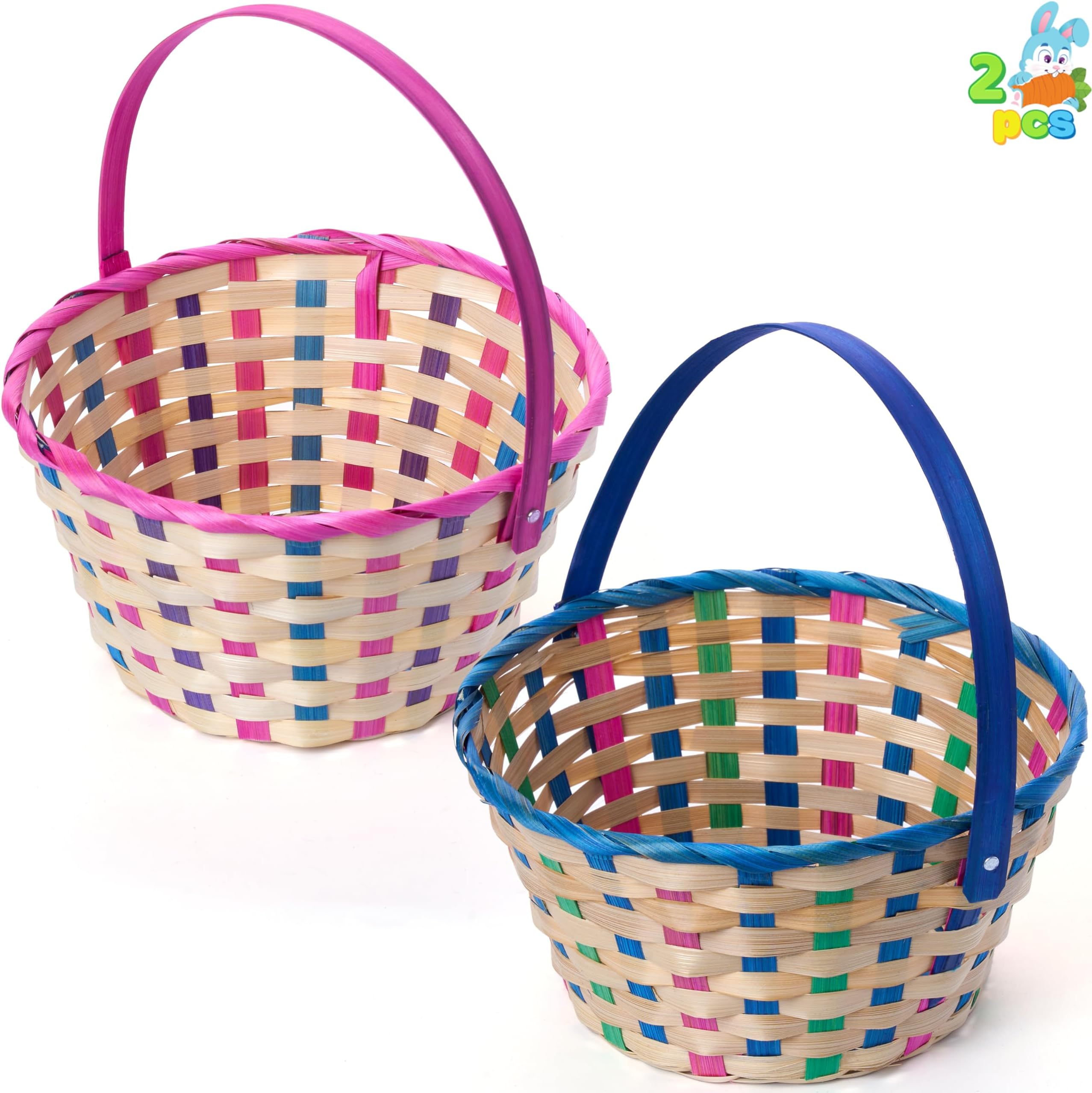 Amazon.com - Fun Express 12 Pcs Bamboo Easter Baskets - Large Solid ...
