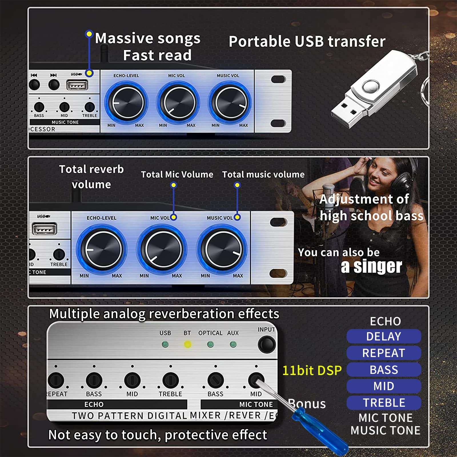 Snapklik.com : Pre-stage Effector FX8 II Professional KTV Digital Pre ...