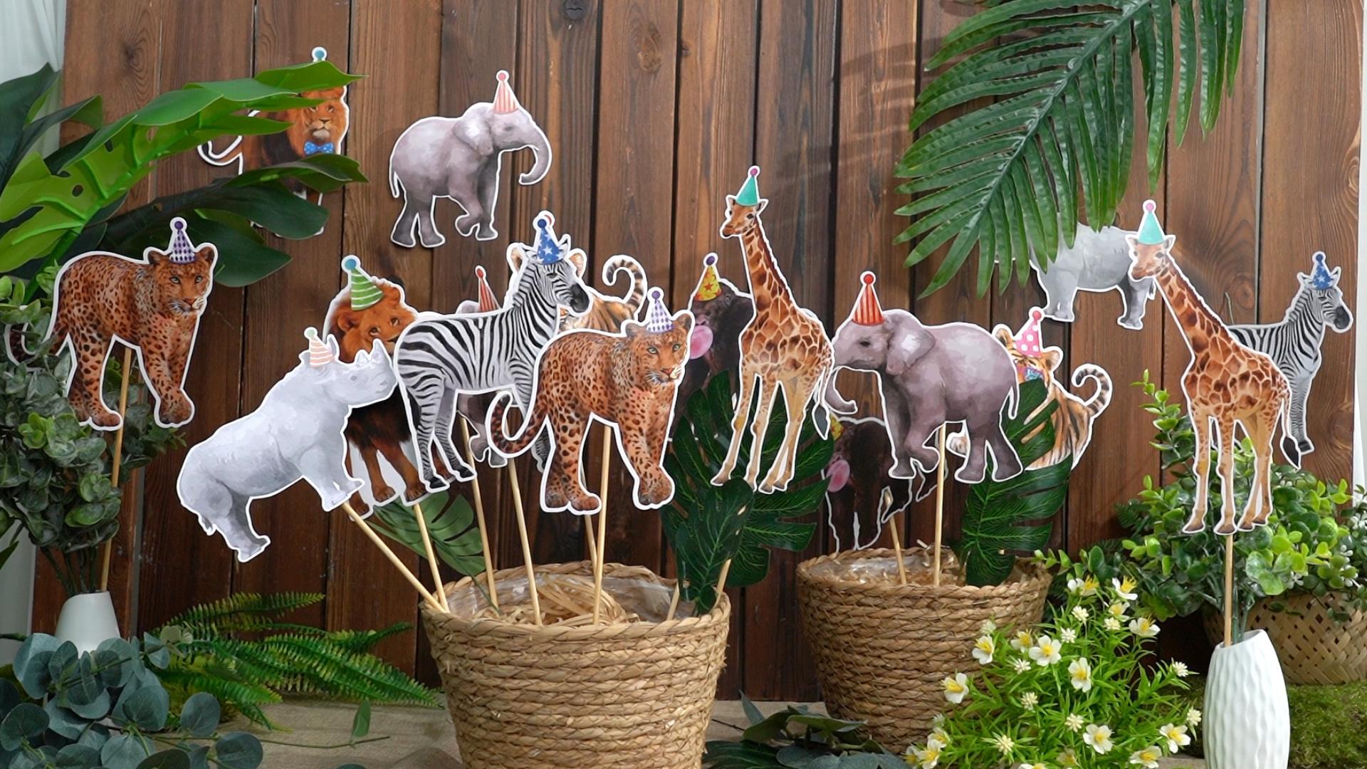 Jungle Animal Centerpiece Ideas Jungle & Safari Animals Birthday Party