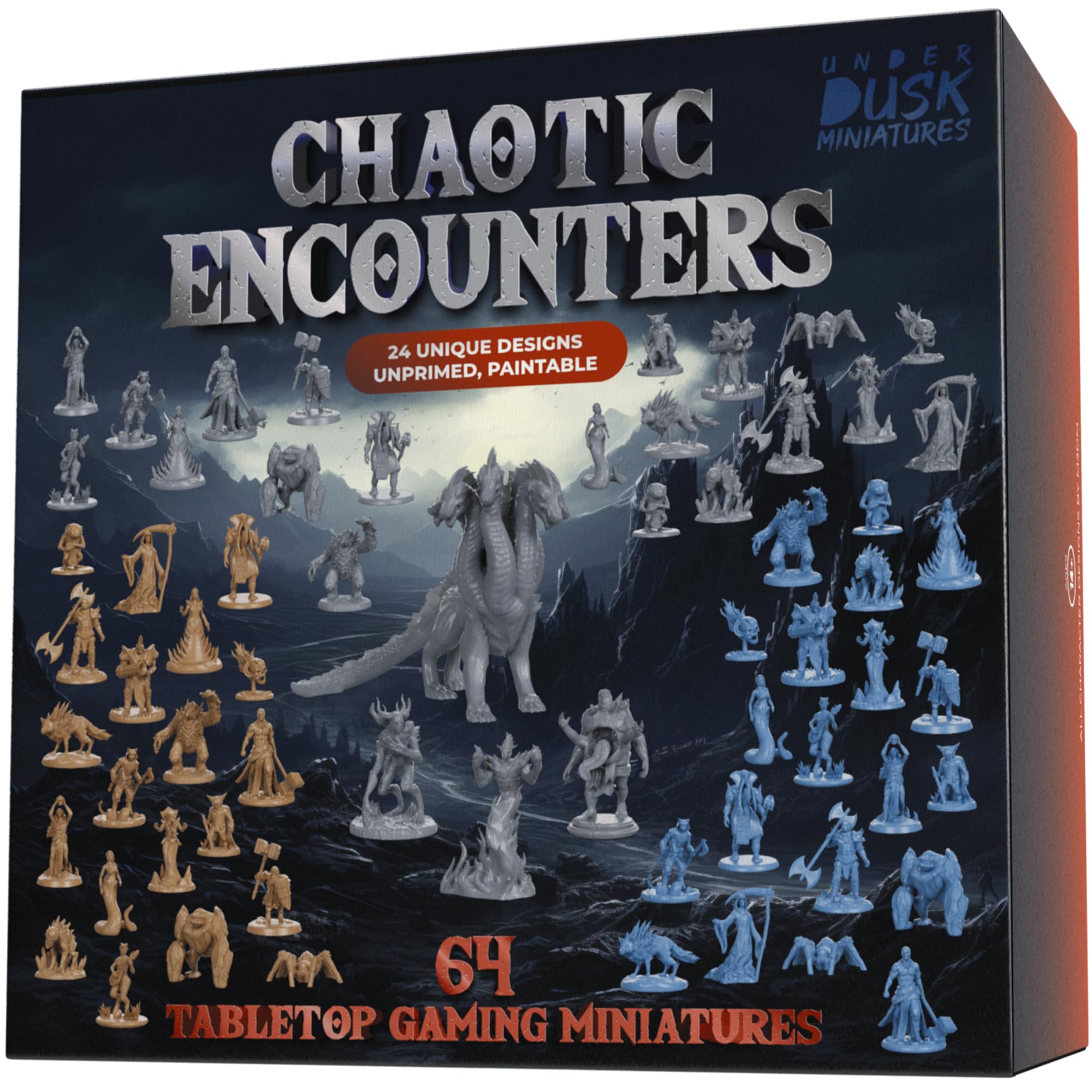 Amazon.com: Chaotic Encounters - 64 Tabletop Gaming Miniatures for RPG ...