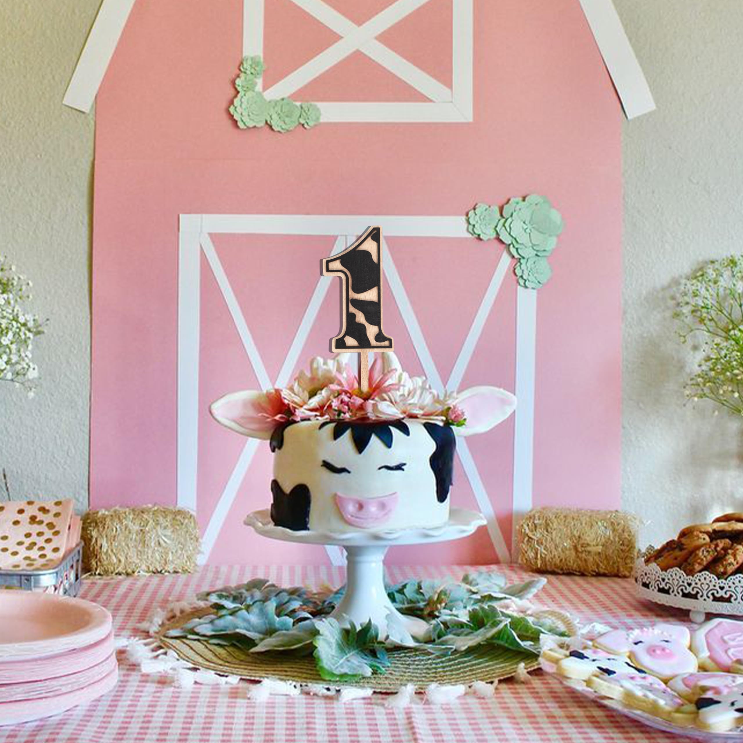 I'm One Banner Holy Cow I'm ONE Cake Topper For A Smash Cake. Moo Moo I ...