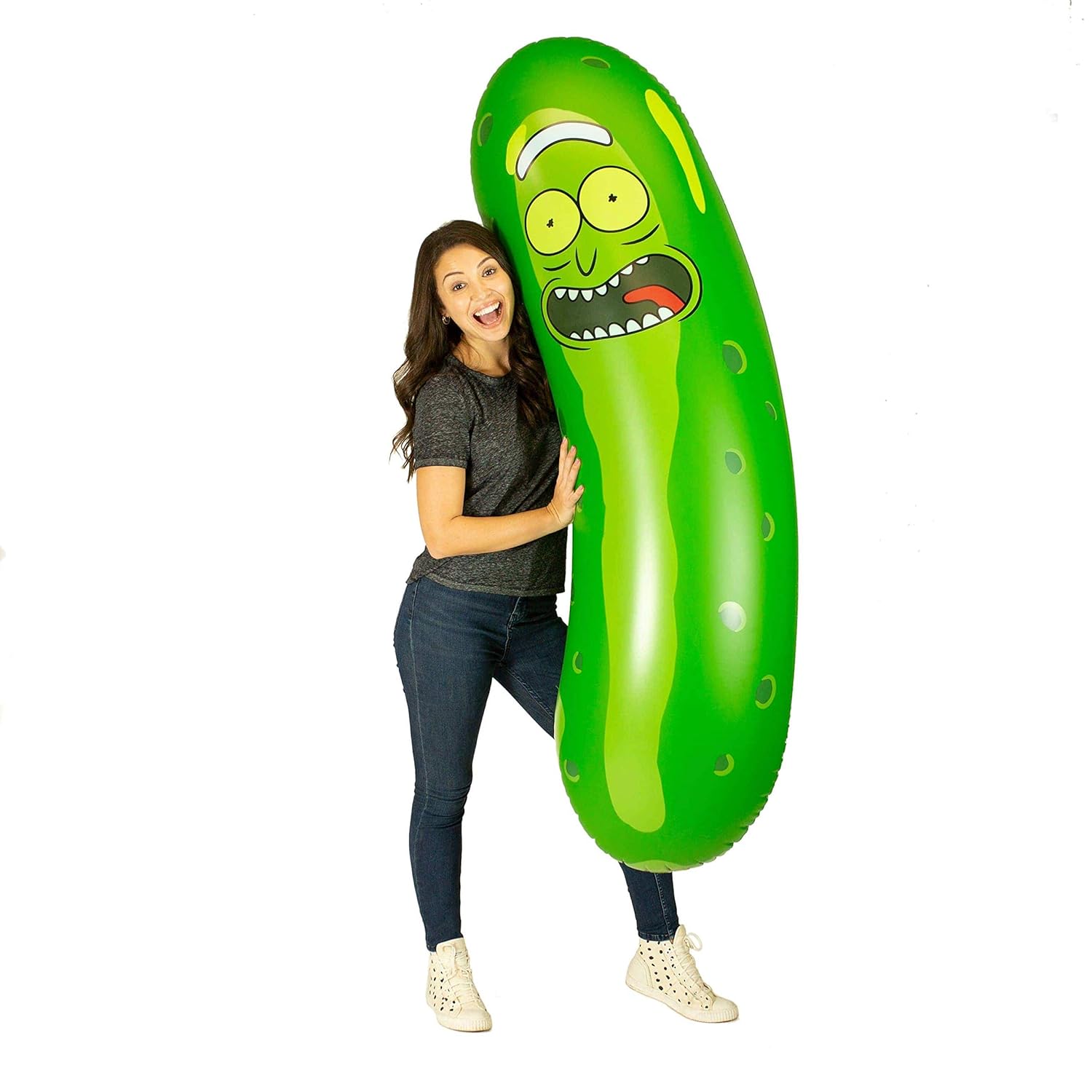 Poolcandy Rick and Morty Pickle Rick Giant Inflatable Pickle : Amazon ...