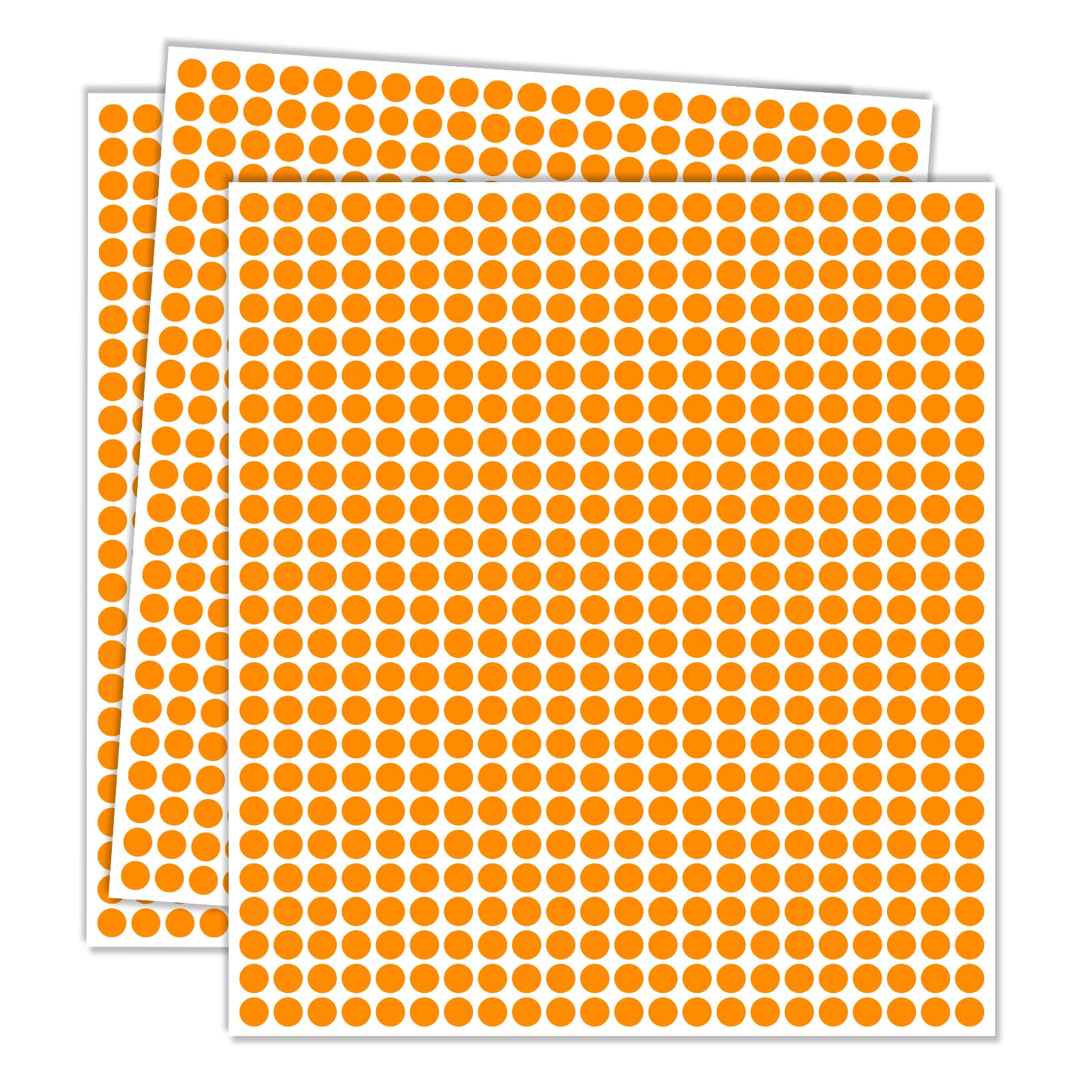 Amazon.com : Ouzoustate 1/4" Orange Dot Stickers 2750 PCS Colored Round ...