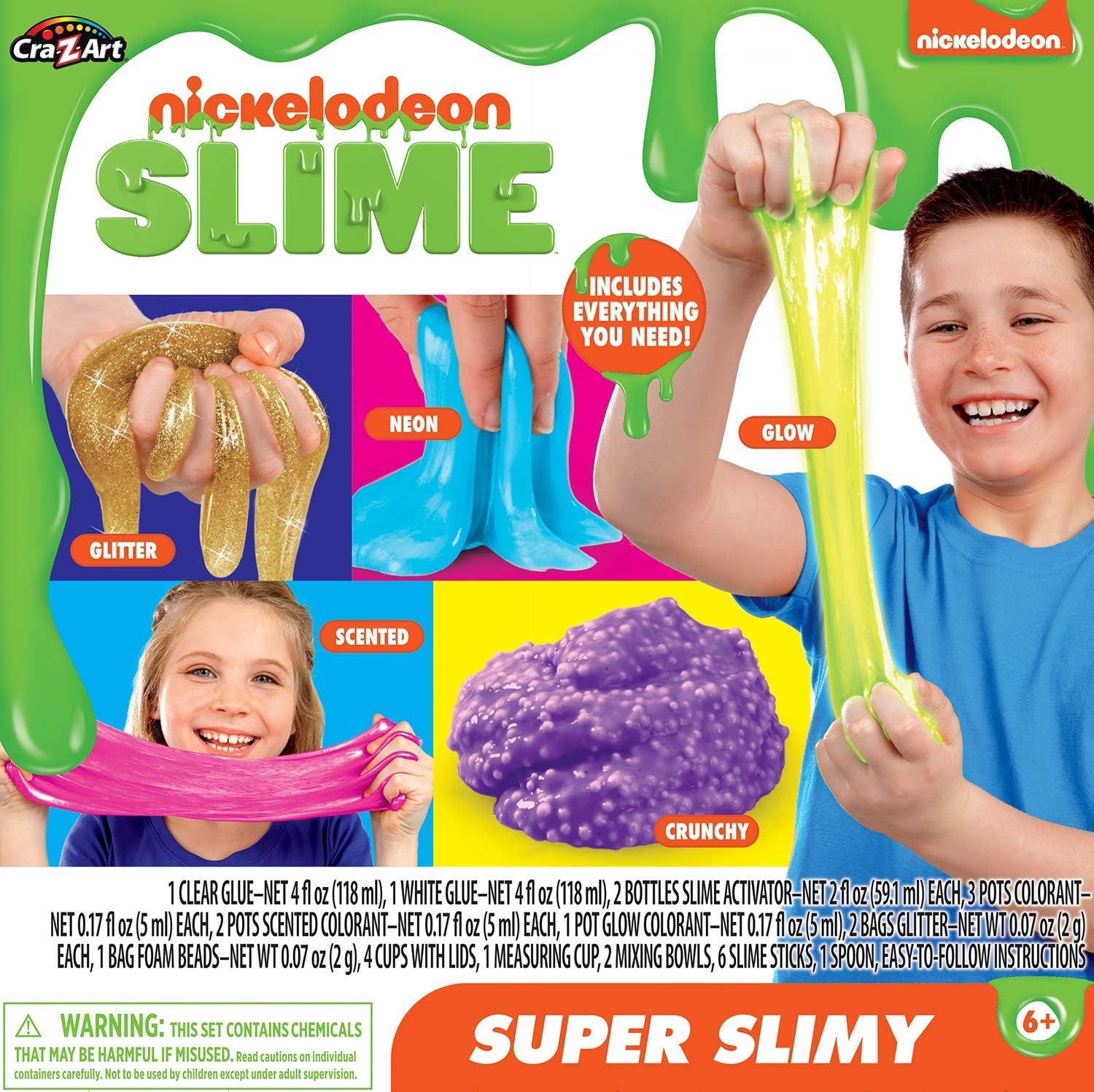 Amazon.com: Kit de moco viscoso Nickelodeon Super Slimy Slime ...