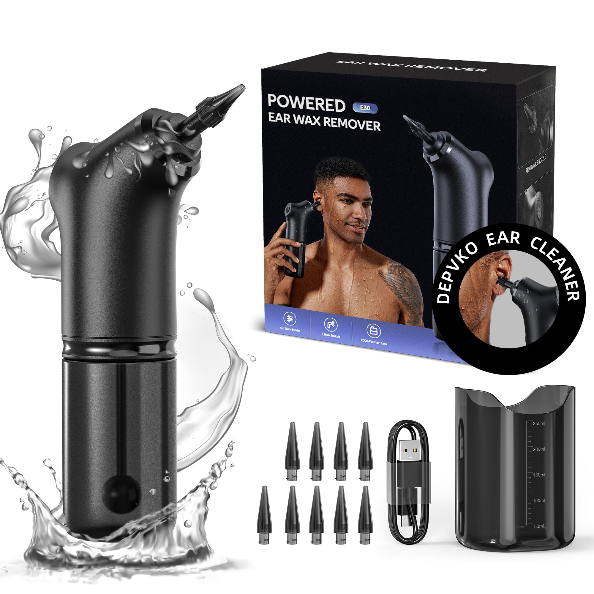 Amazon.com: Electric Ear Wax Removal -Water Powered Ear Washer for ...