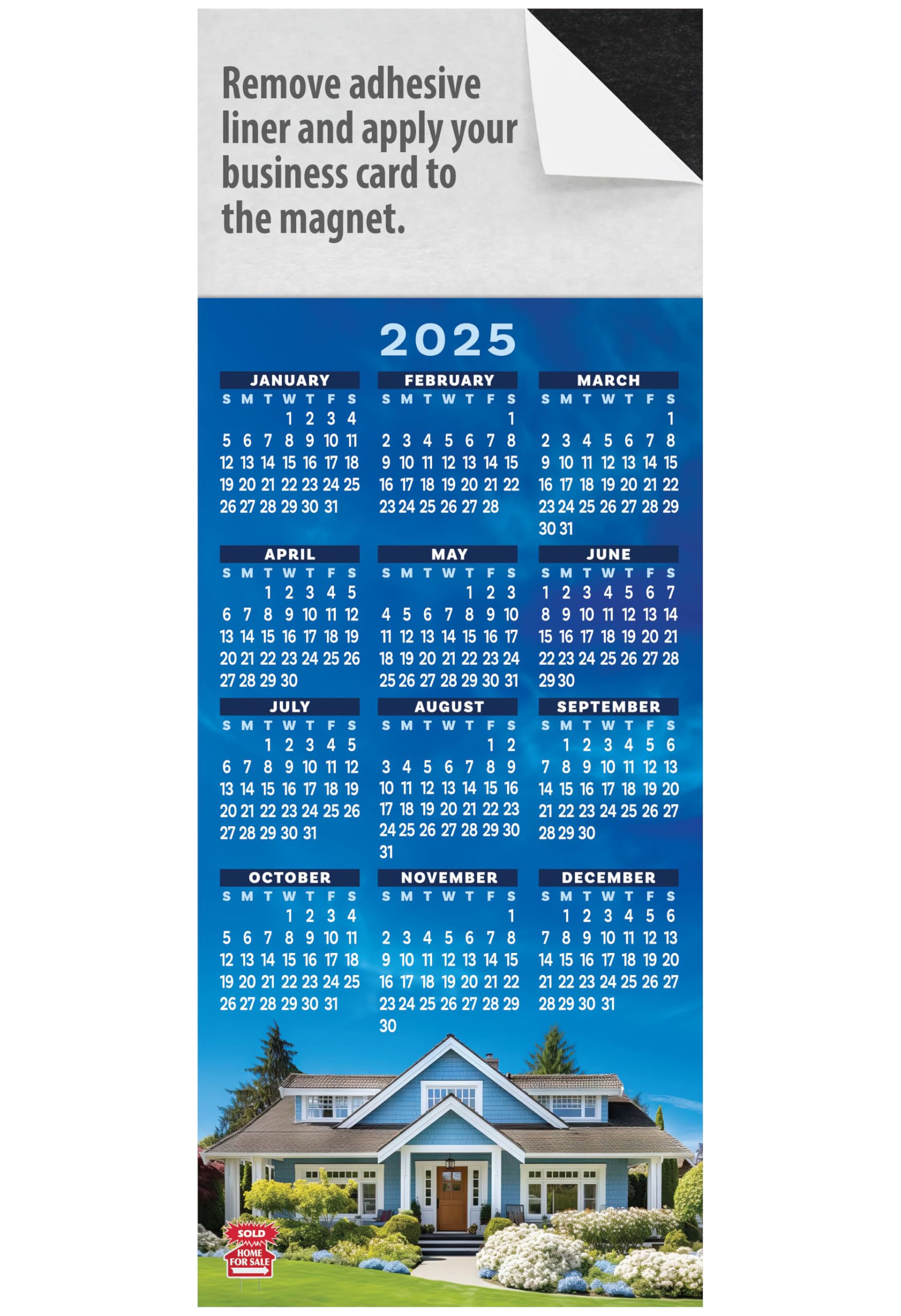 Amazon.com: 2025 Magnetic Yealy Glance Calendar, Peel and Stick ...