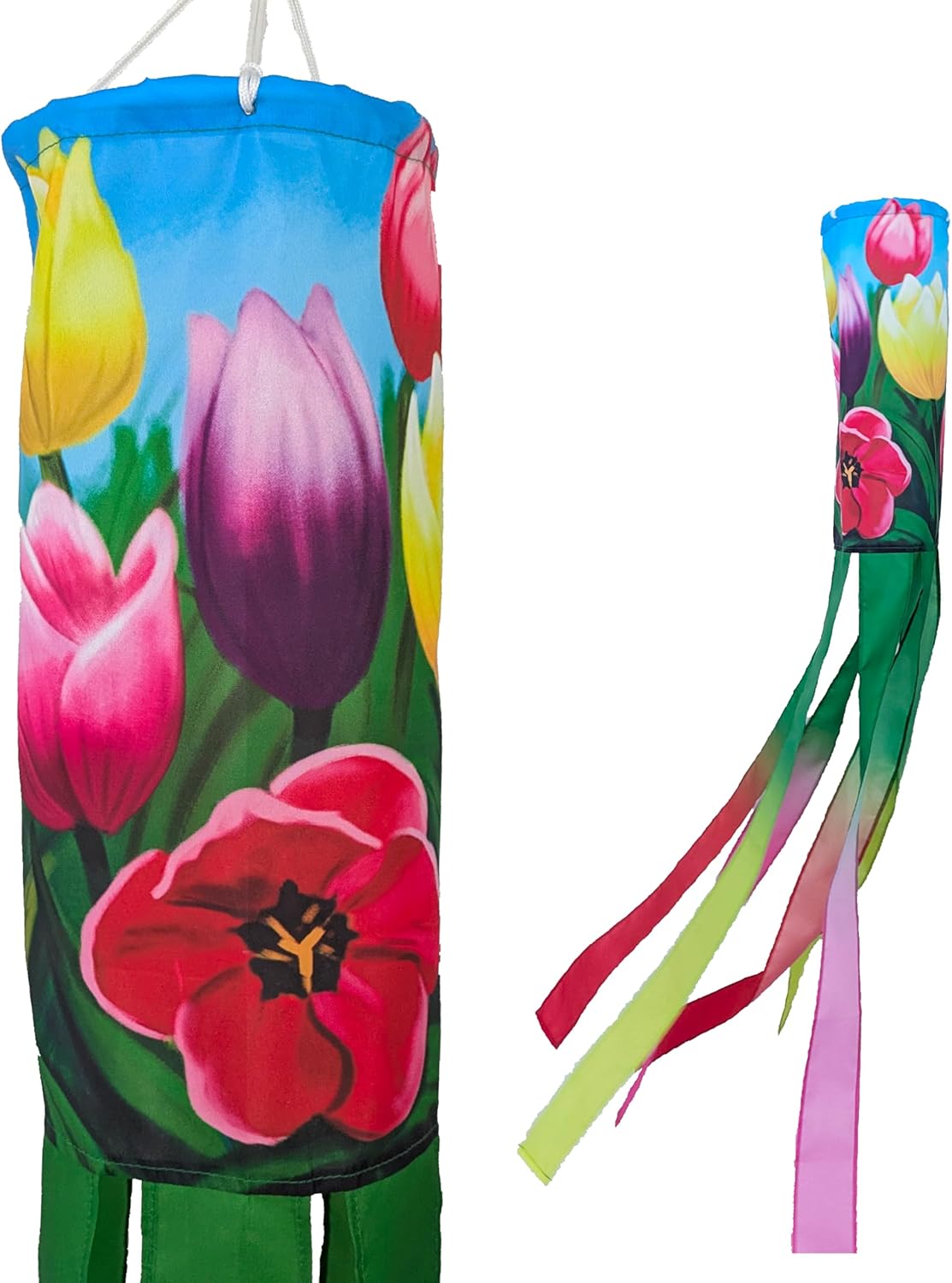 Amazon.com: Madrona Brands Spring Tulip Flowers Windsock for Outside 48 ...