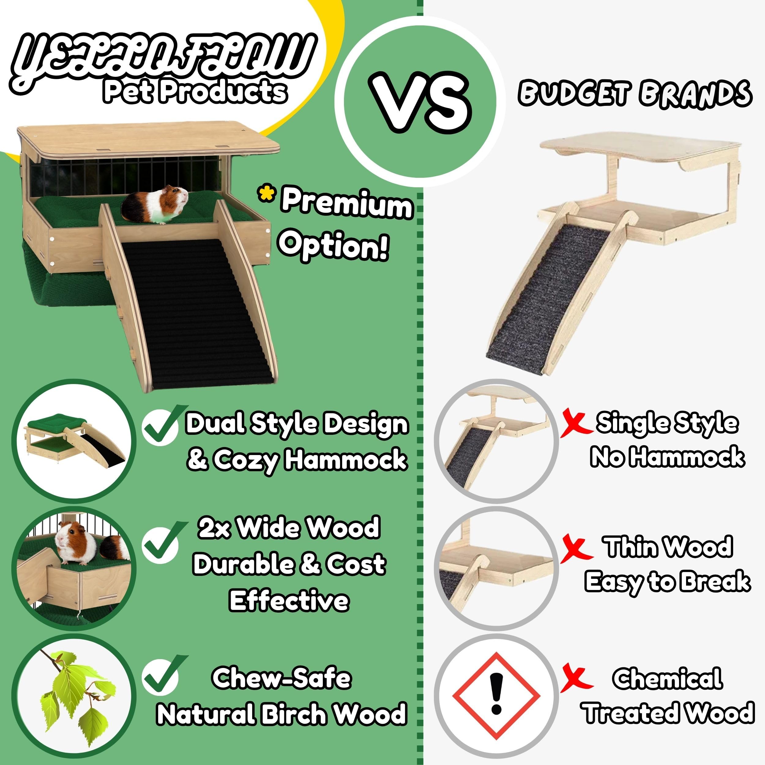 Guinea Pig Accessories Ferret Cage 2-in-1 Guinea Pig Hideout & Hammock ...