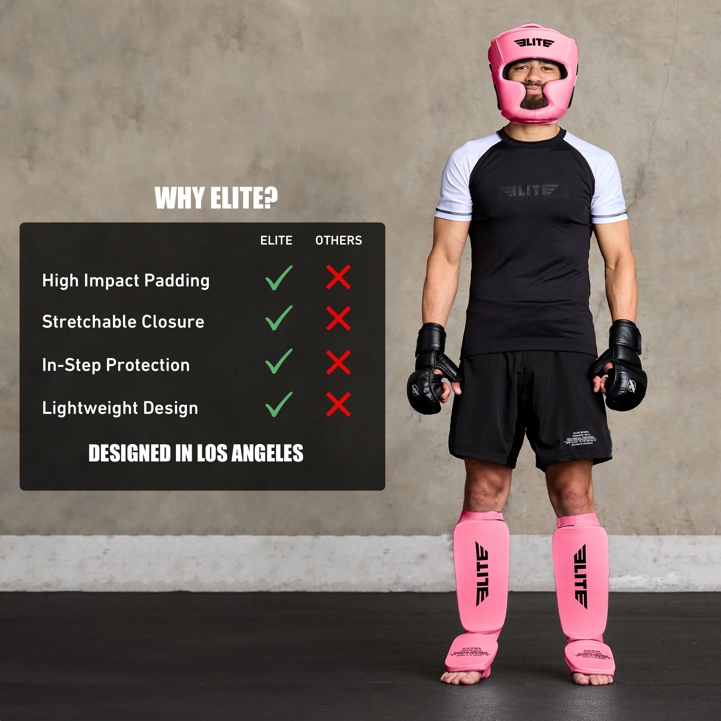 Snapklik.com : Muay Thai MMA Kickboxing Shin Guards, Elite Sports ...
