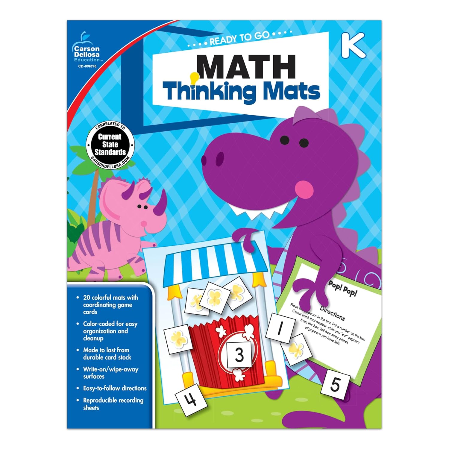 Amazon | Math Thinking Mats Grade K (Ready to Go: Math Thinking Mats ...