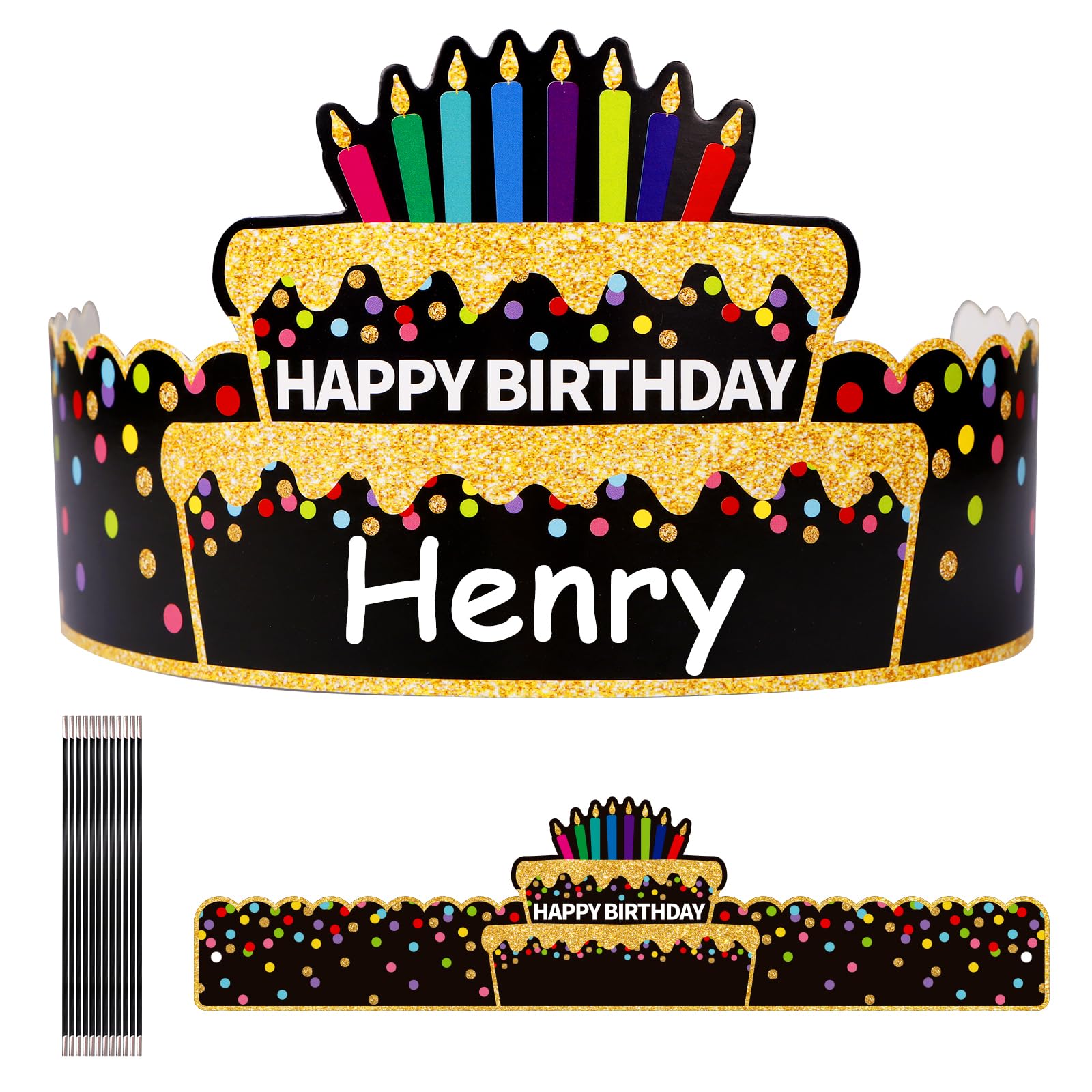 Birthday Hats For Kids Classroom WaaHome Confetti Birthday Paper Crowns ...