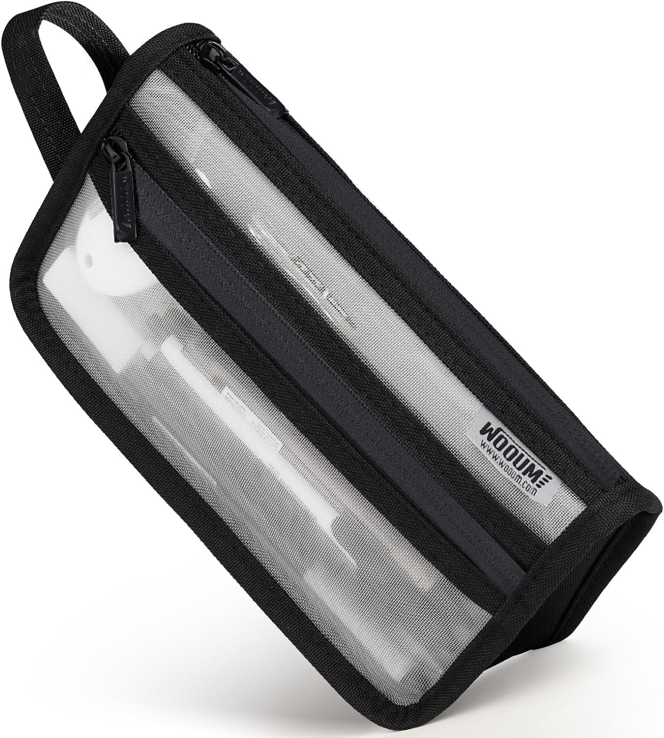 JEERZONE Large Capacity Pencil Bag, Transparent Cream Pencil Pouch with ...