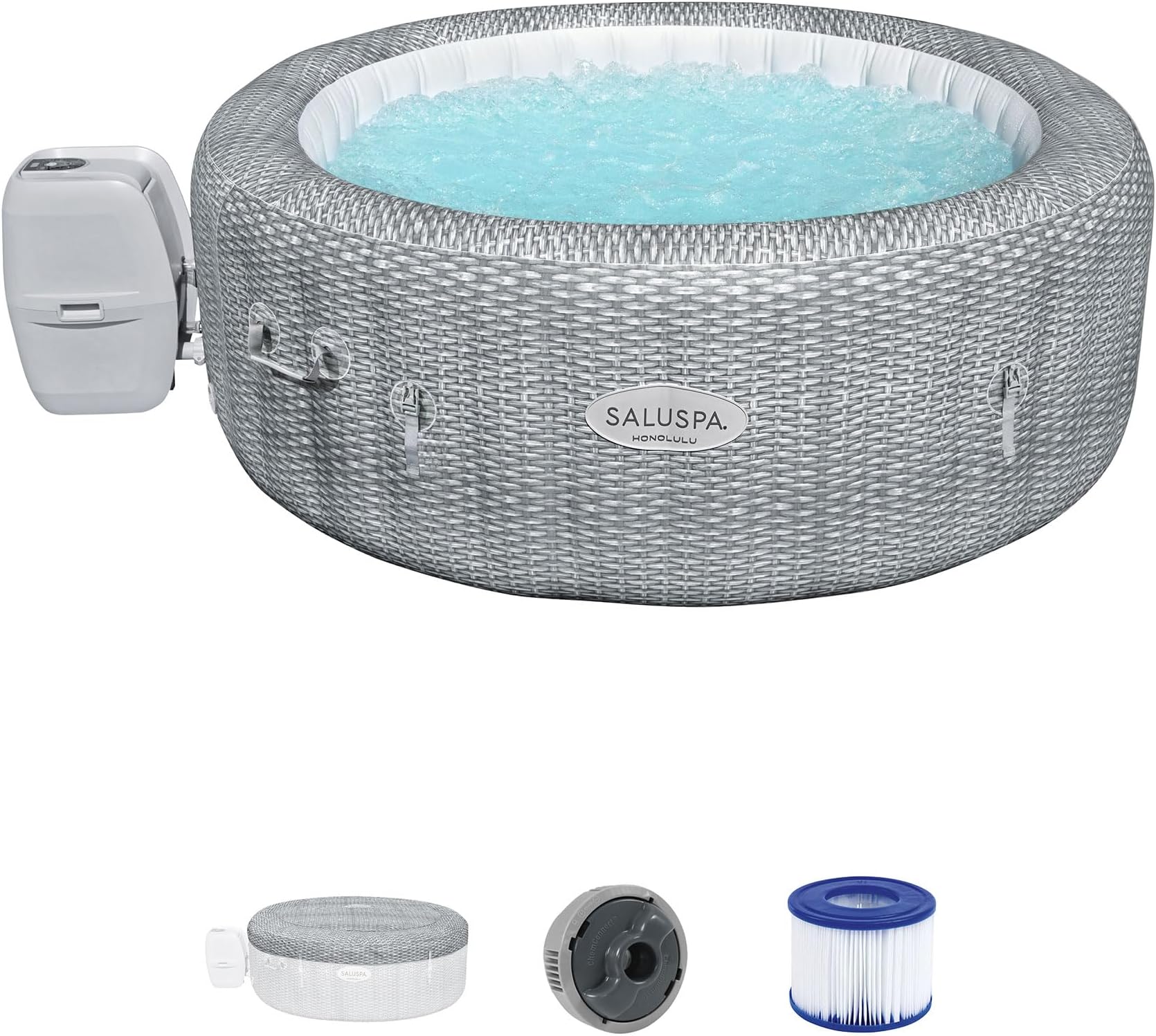 Amazon.com : Coleman Tahiti EnergySense AirJet Inflatable Hot Tub Spa ...