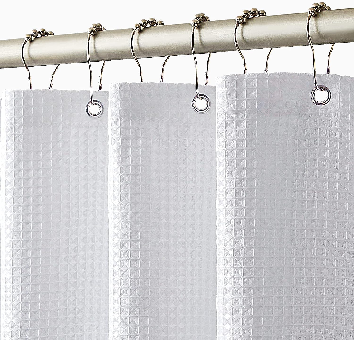 SUHOMMY Cortina de Ducha para baño con Ganchos de Metal, 182 x 182cm ...