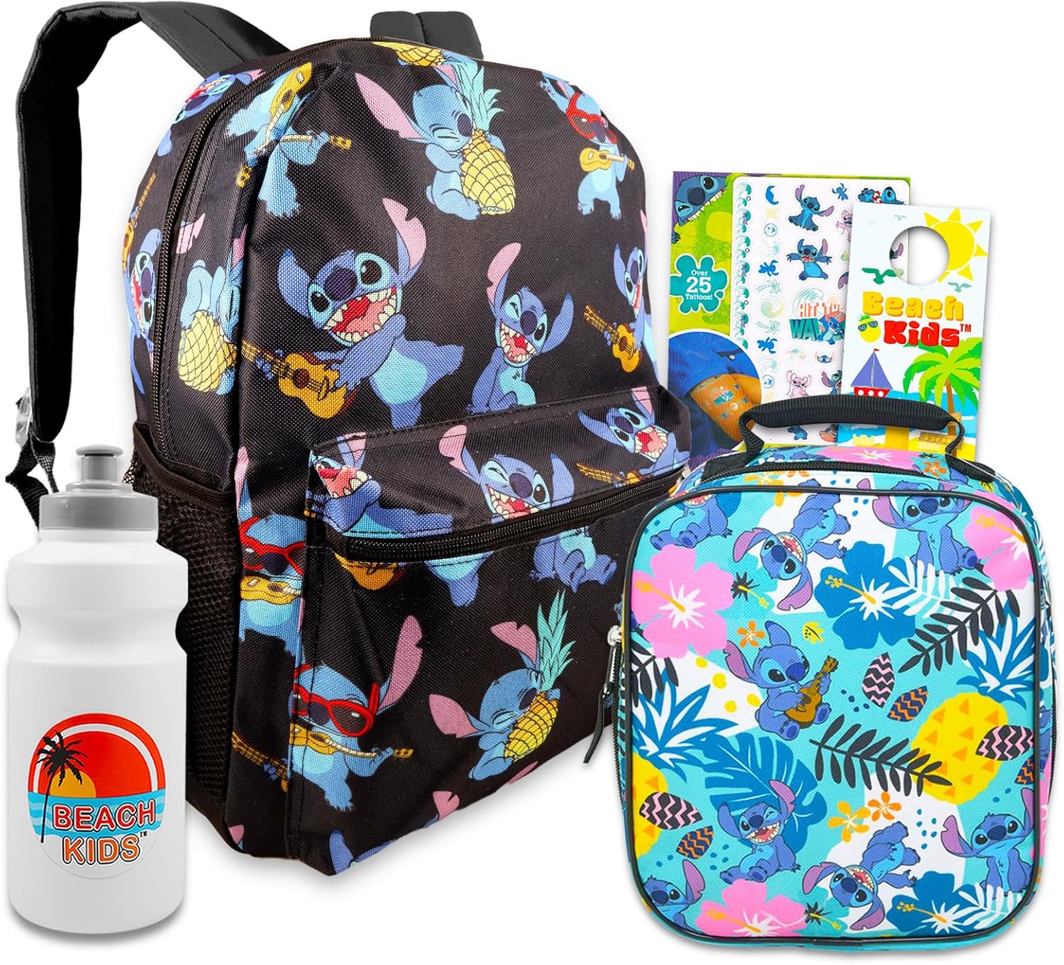 Amazon.com: Disney Stitch Backpack and Lunch Box for Kids - Stitch Bag, Stitch Lunch Bag ...