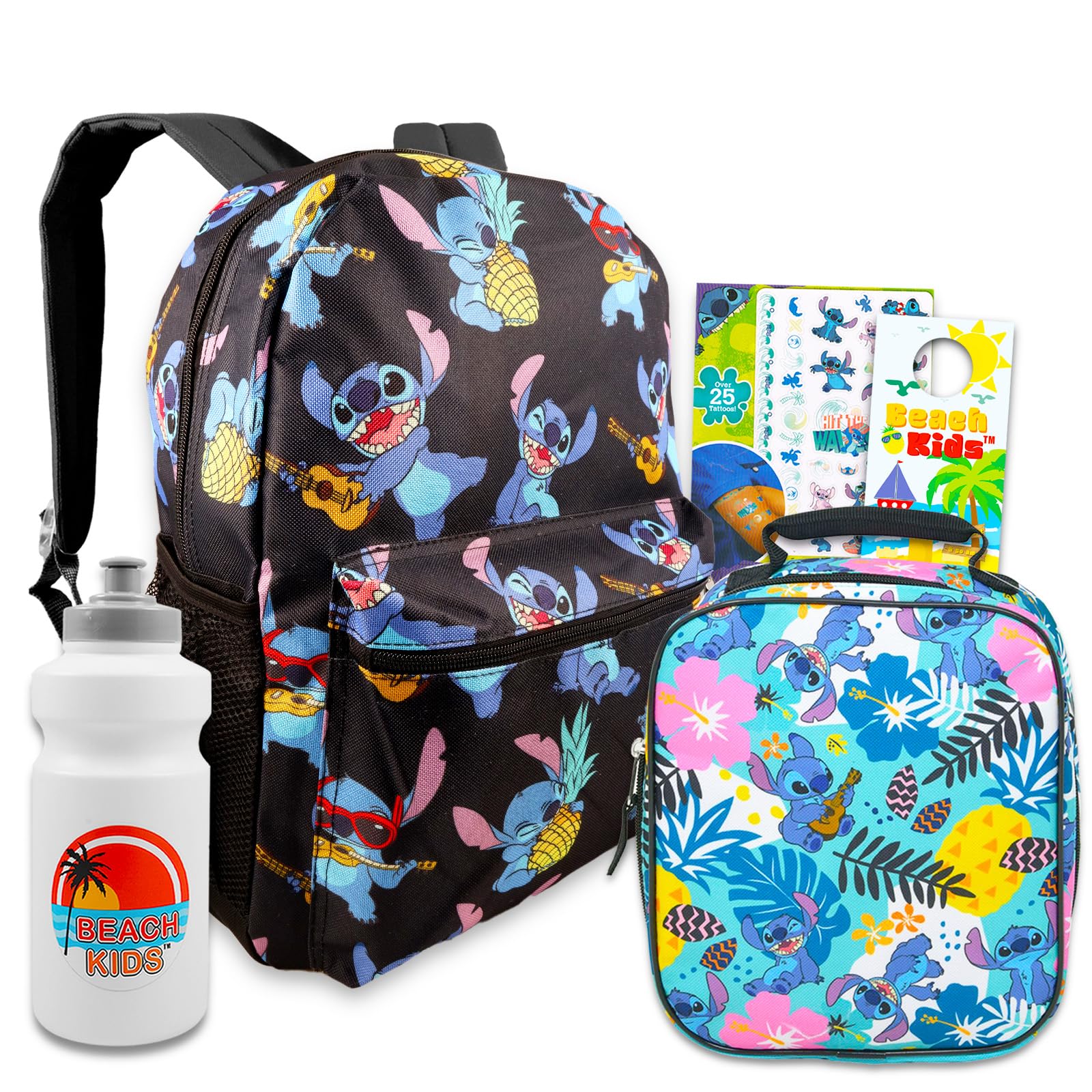 Amazon.com: Disney Stitch Backpack and Lunch Box for Kids - Stitch Bag ...