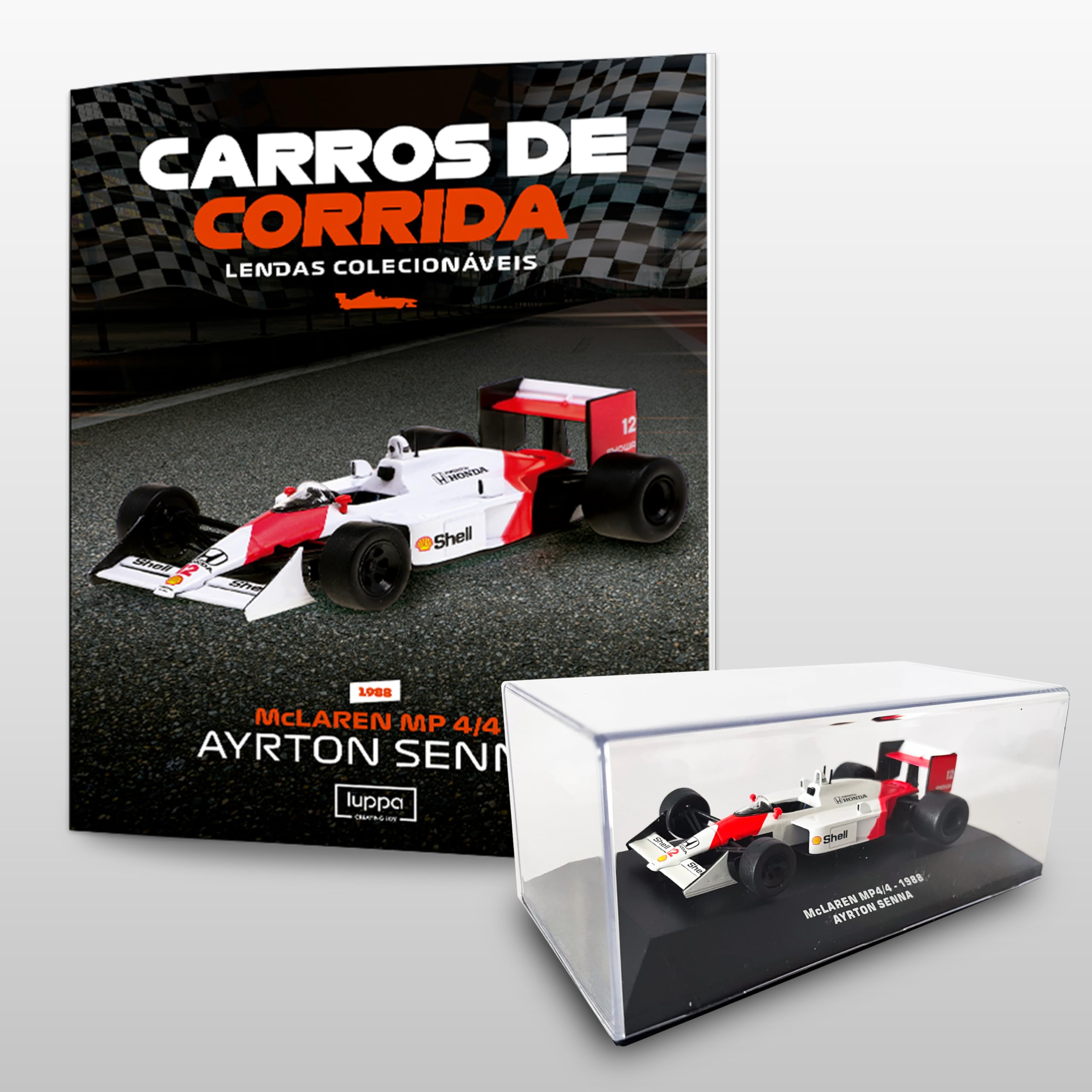 LUPPA McLaren MP4/4 1988, Ayrton Senna, Fórmula 1/Carro Metálico ...