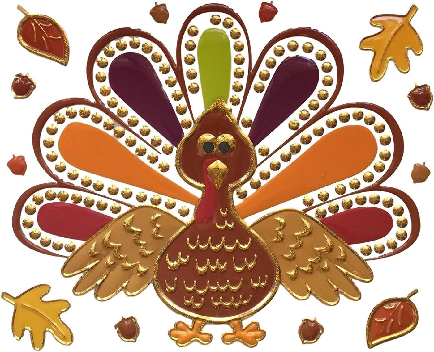 Amazon.com: Thanksgiving Turkey Window Wall Mirror Cling by Smart ...