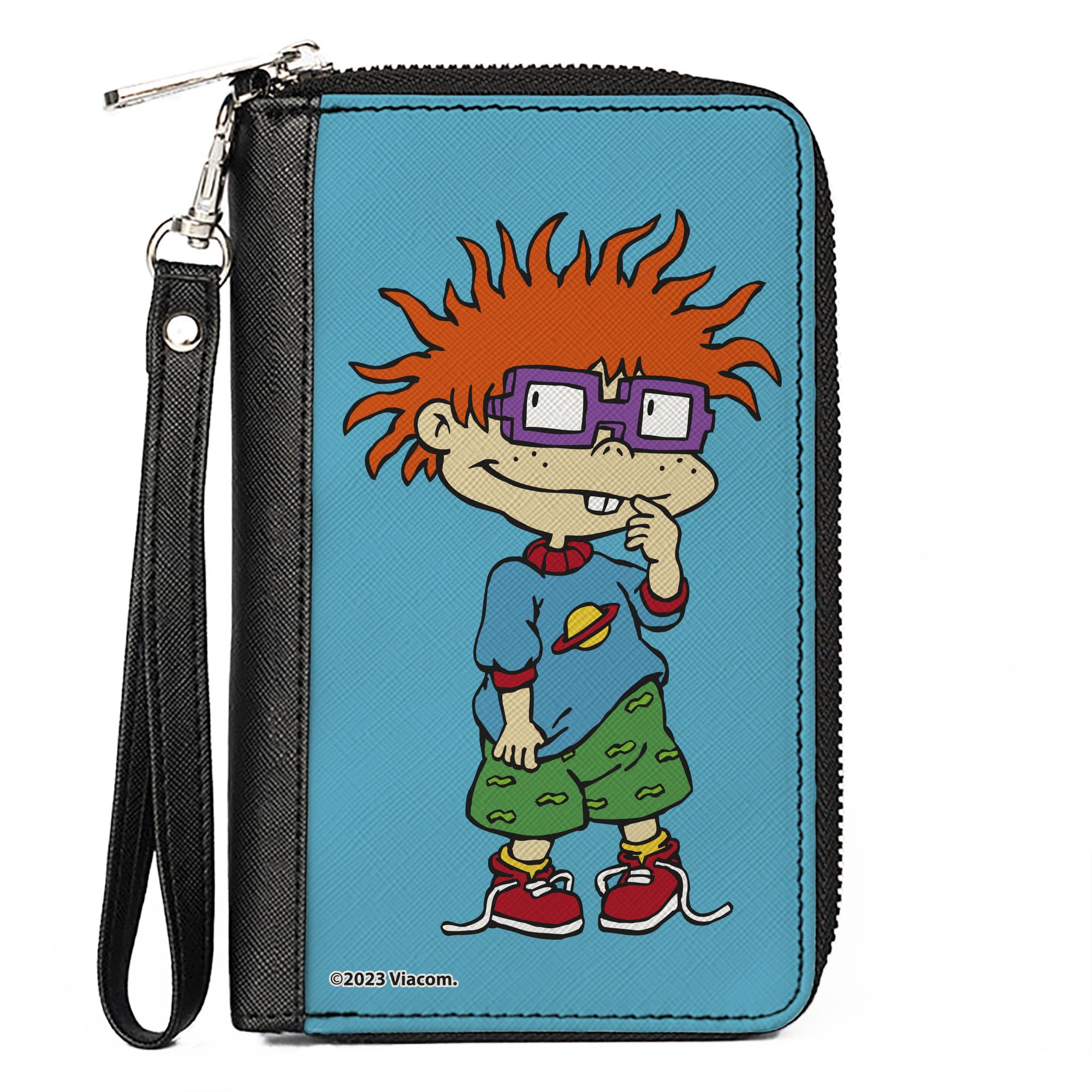Amazon.com: Nickelodeon Wallet, Zip Around, Rugrats Chuckie Pose Blue ...
