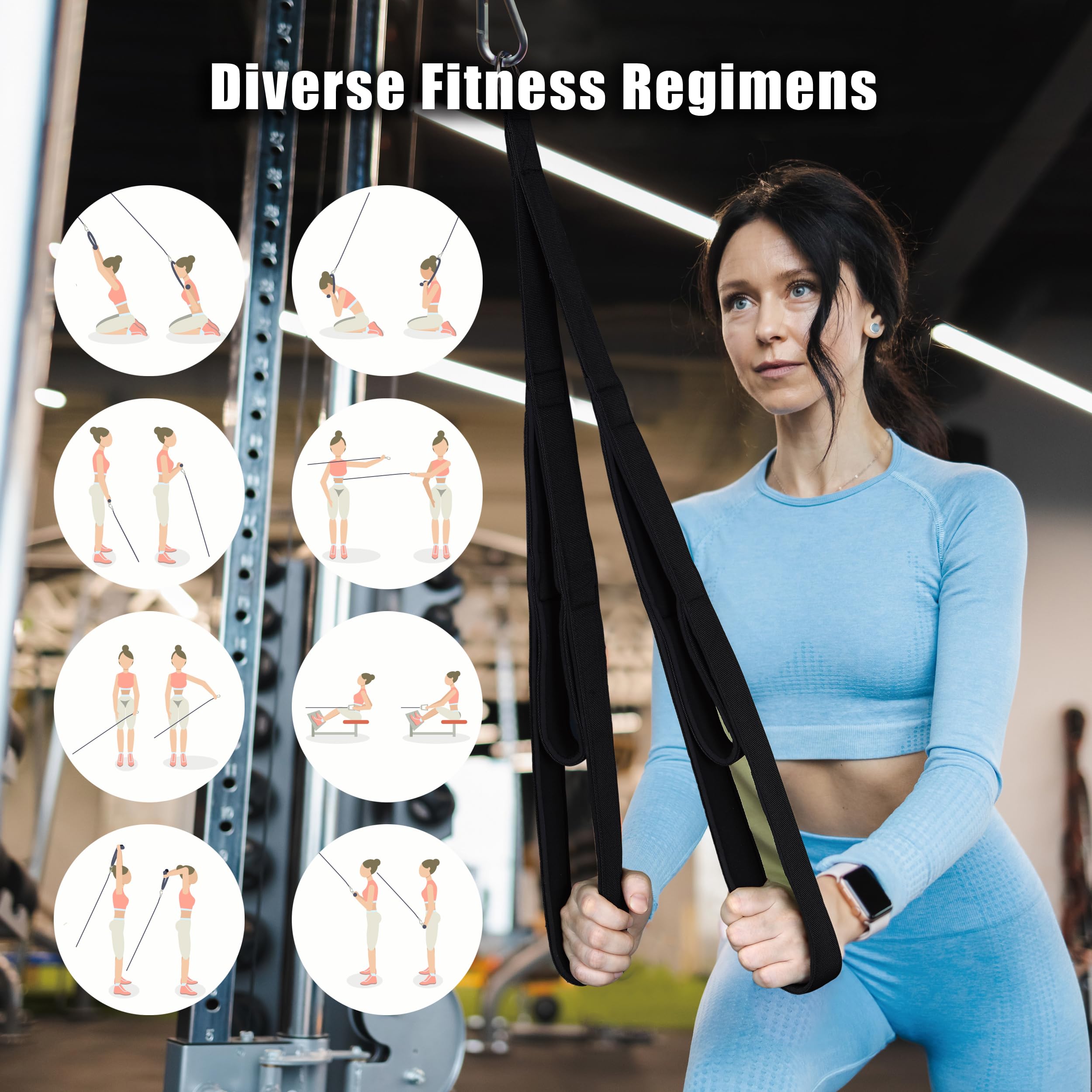 Snapklik.com : EVMT Tricep Rope 27 Inch & 20 Inch For Cable Machine LAT ...