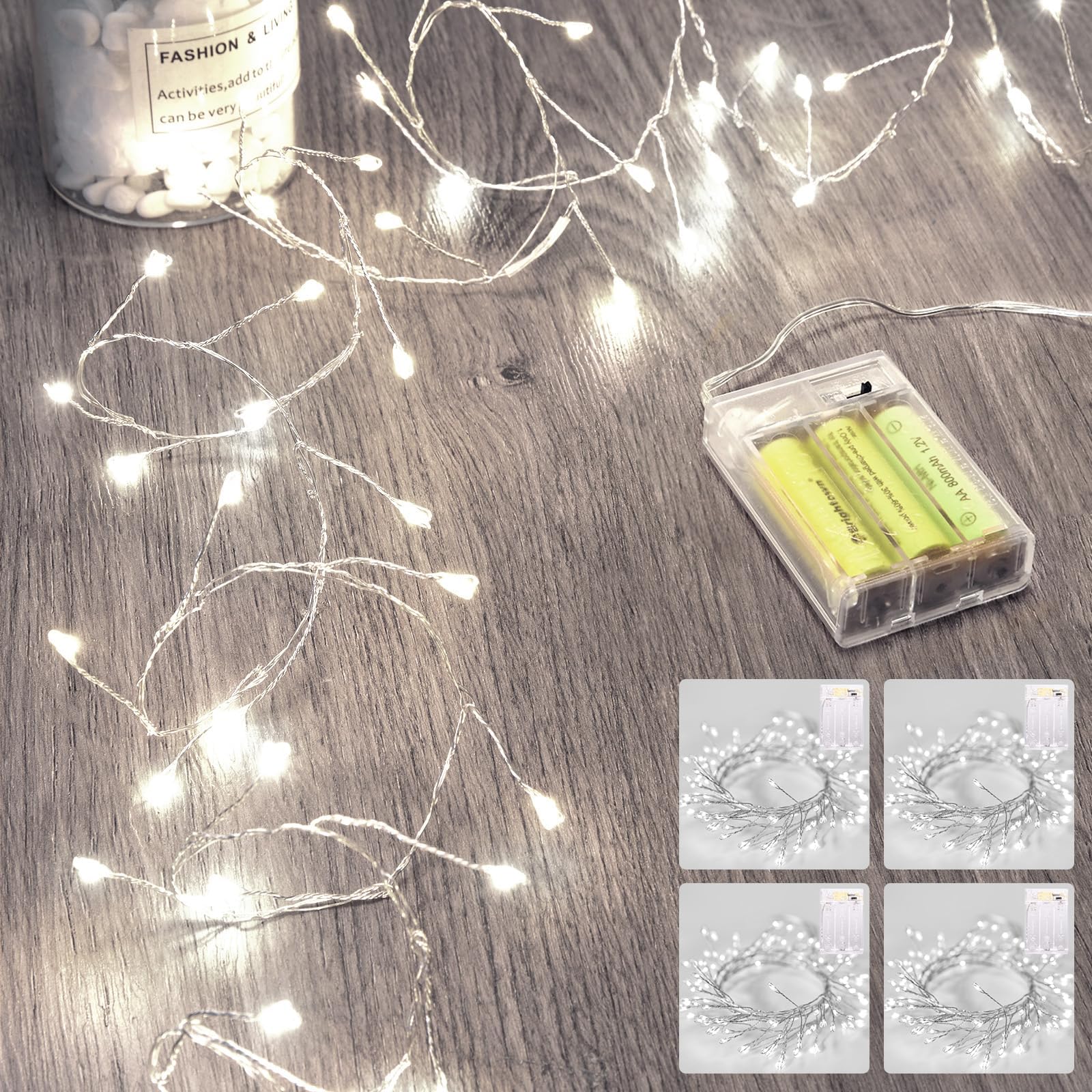 Amazon.com: ITART Micro LED String Lights Battery Powered 8 Pack Red ...