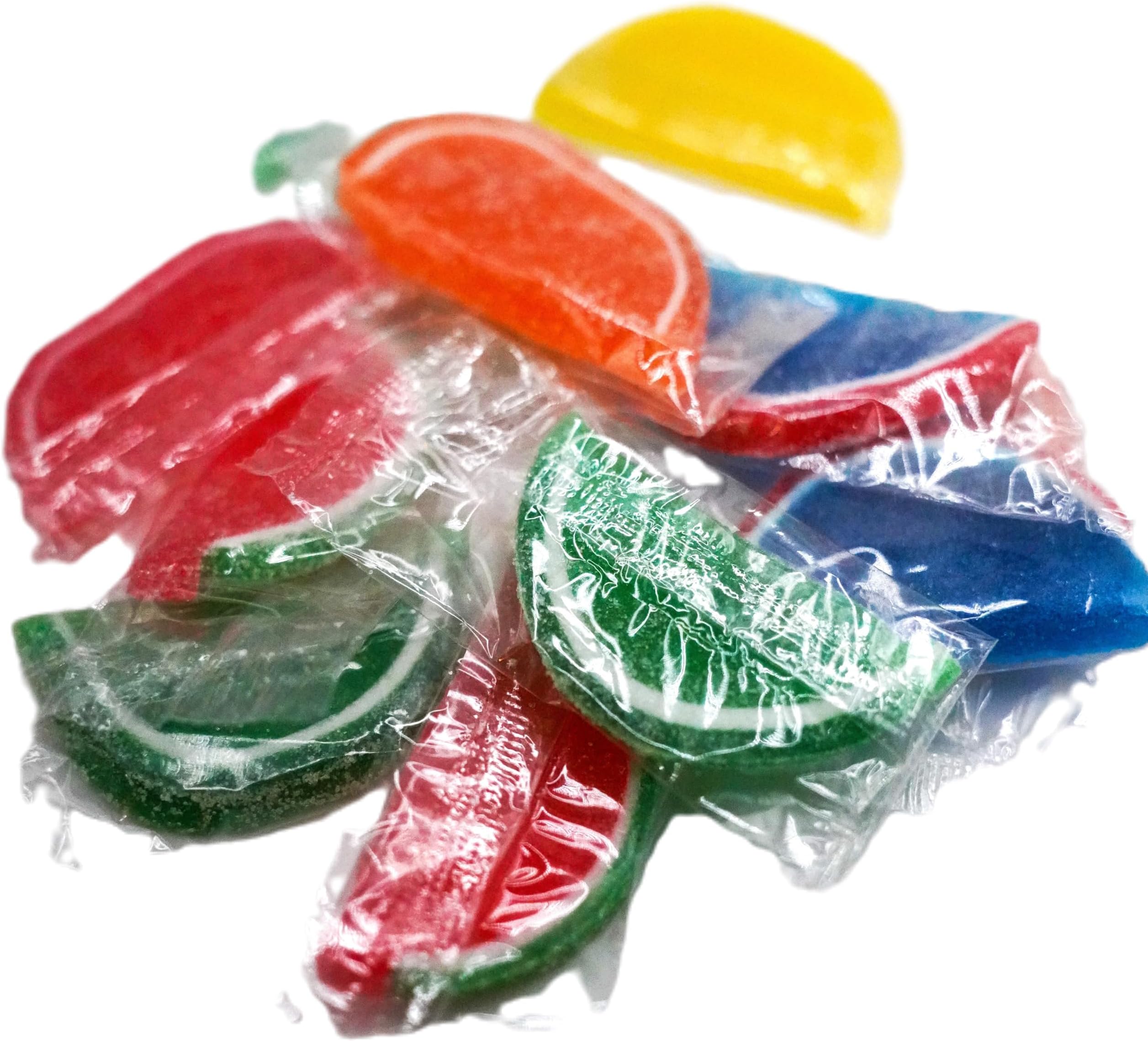 Amazon.com : DM Sweets Assorted Wrapped Fruit Gel Slices - 1 lb of ...