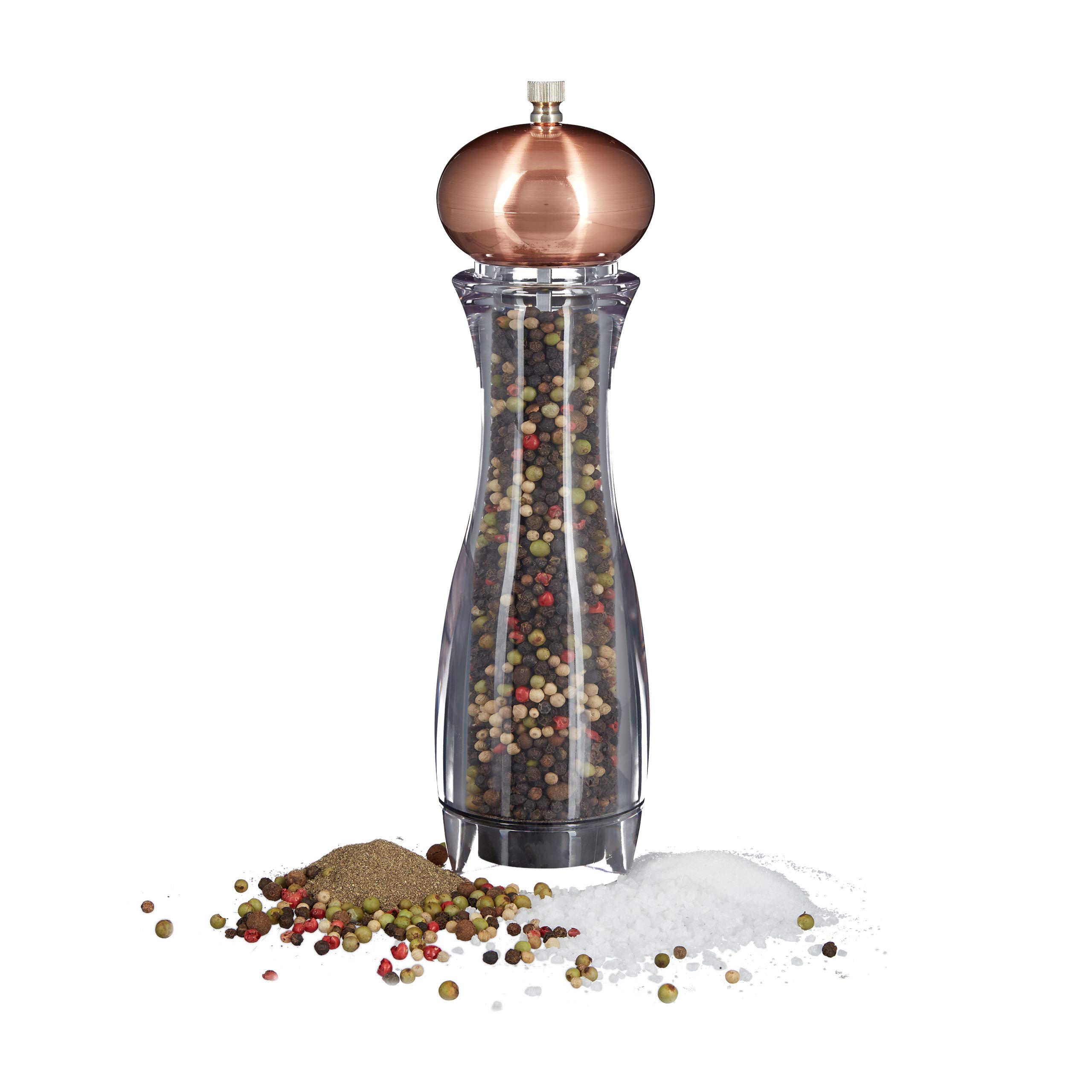 Relaxdays Manual Pepper Mill, Adjustable Ceramic Grinding Mechanism ...