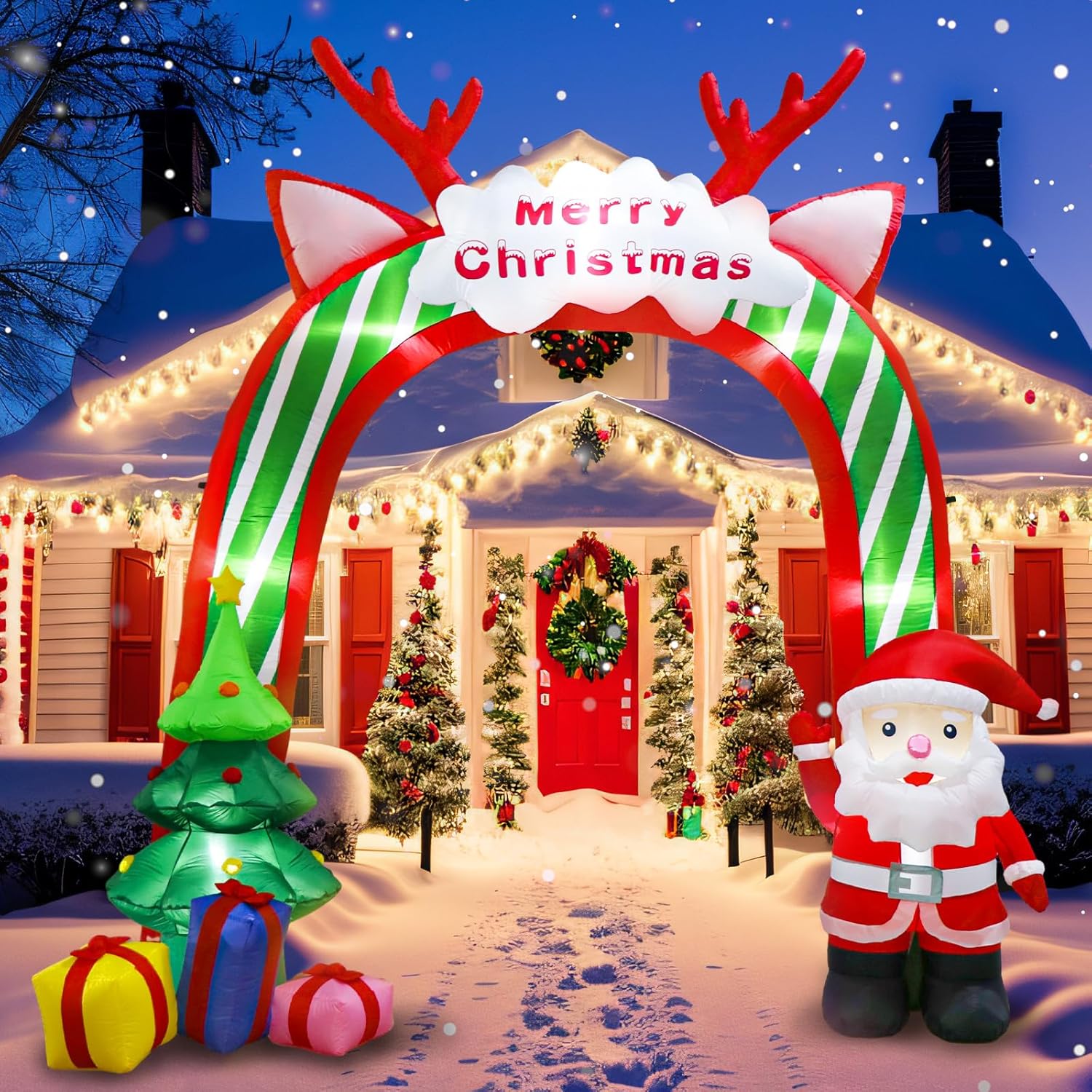 Amazon.com: CYAOOI 10FT Christmas Inflatable Archway, Blow Up Christmas ...