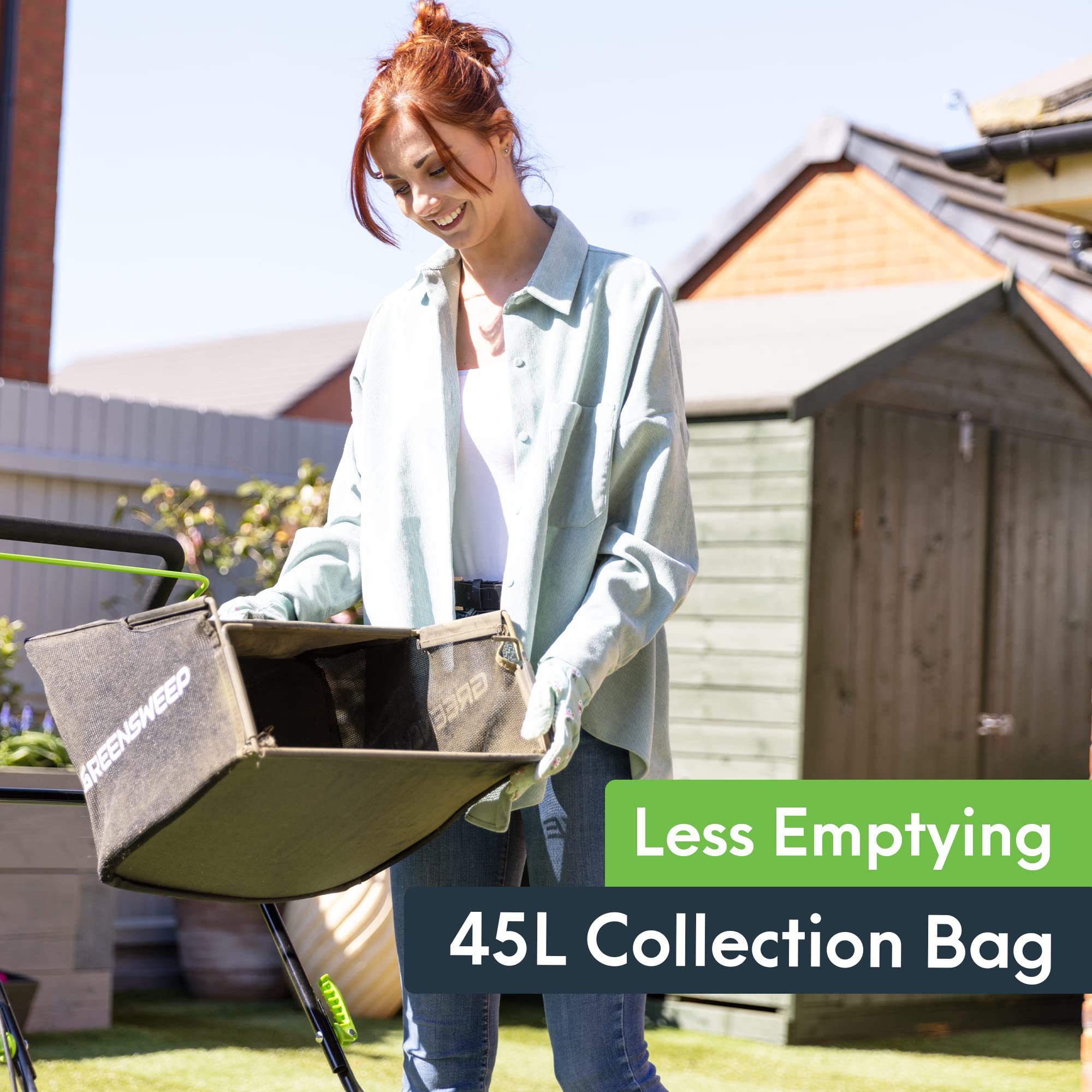 Snapklik.com : GreenSweep Artificial Grass Sweeper Rake Vacuum 45L ...