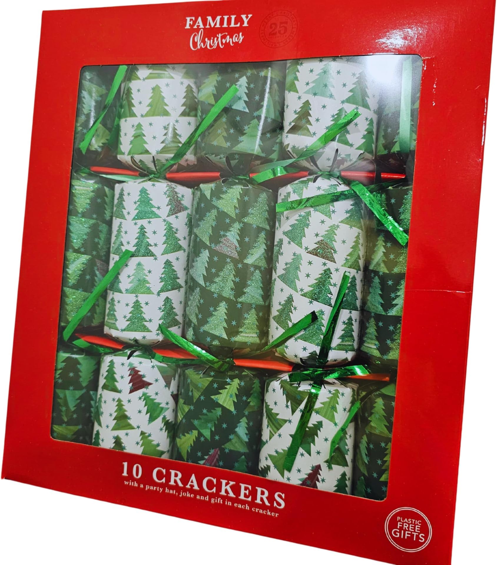 Sly Sippy 10 x 12 inches Crackers | Deluxe Green and White Tree Themed ...