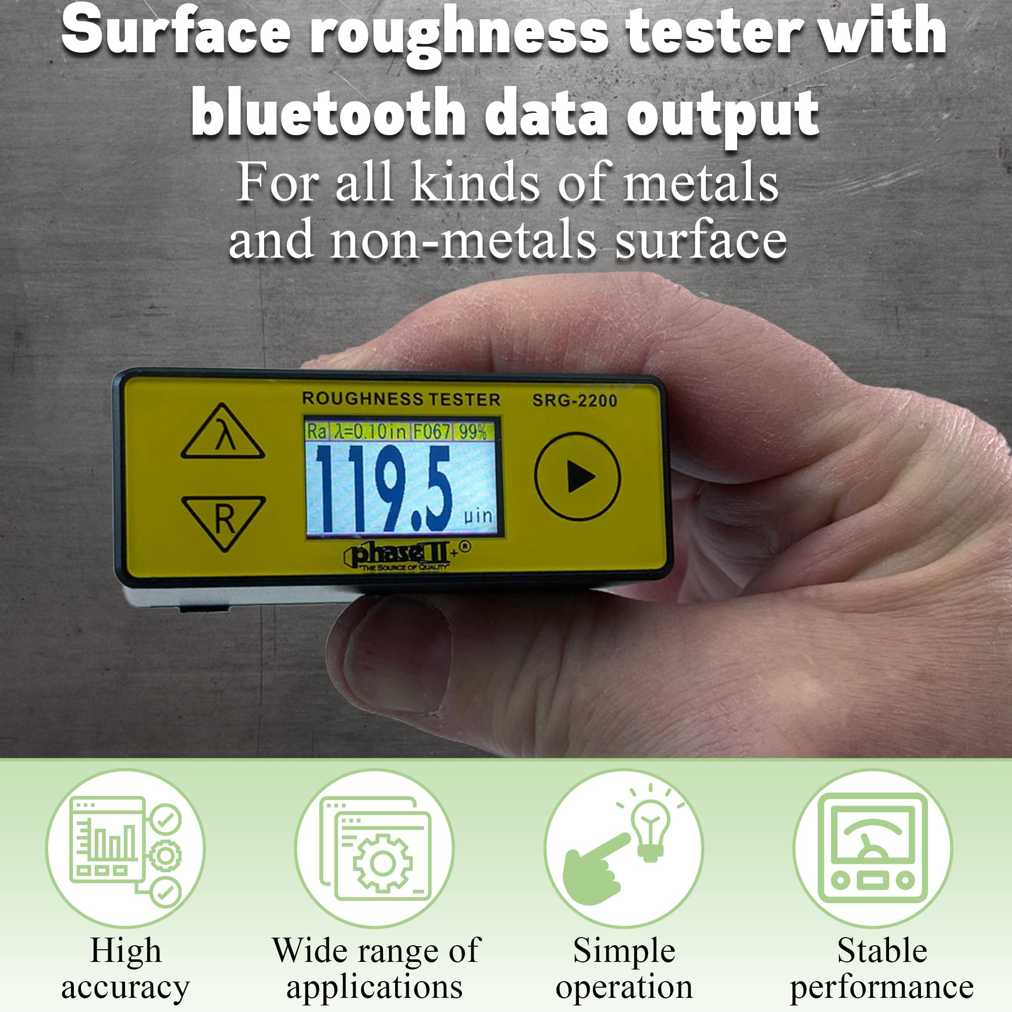 Srg 2200 Surface Roughness Tester Profilometer Portable Surface ...