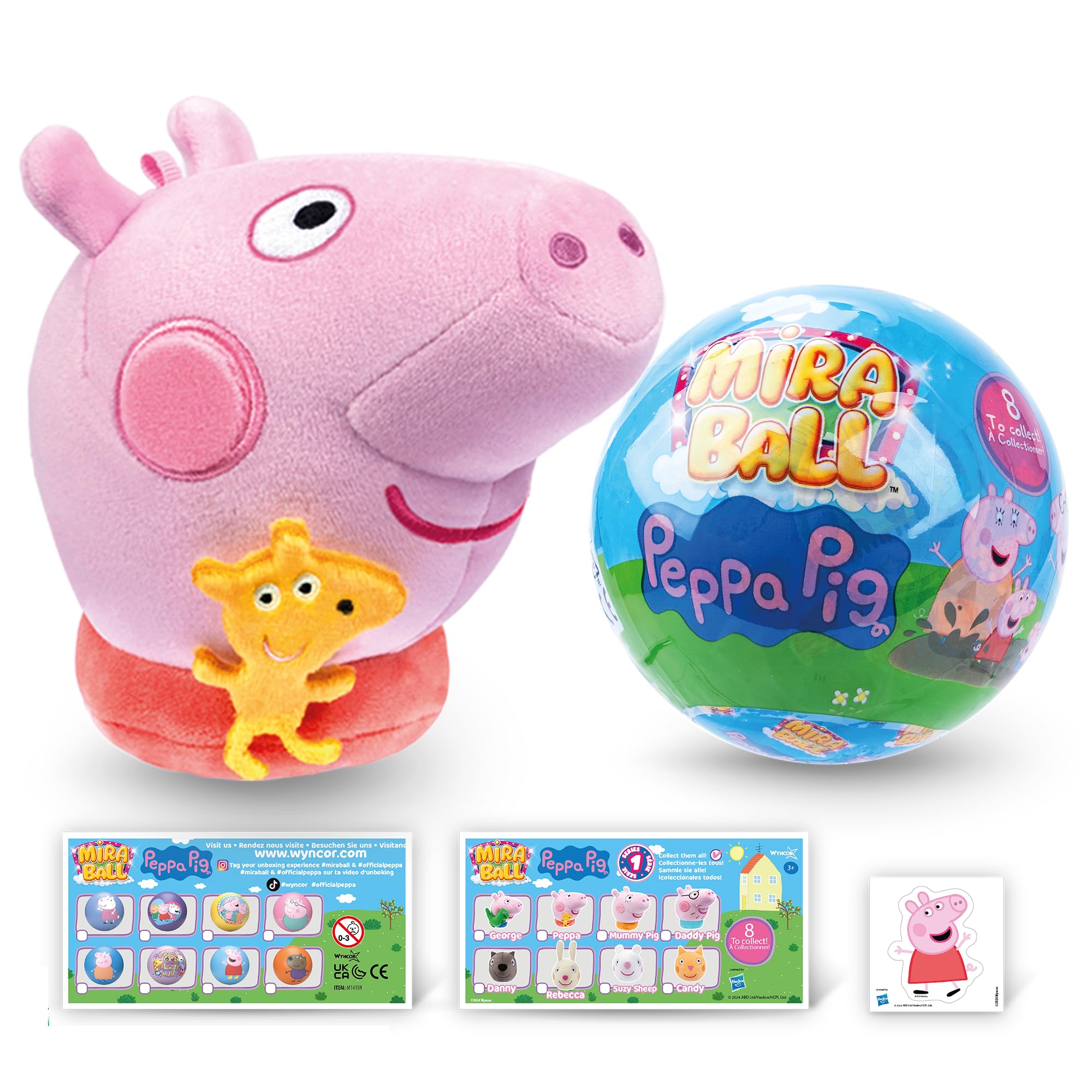 Amazon.com: MiraBall Peppa Pig Mystery Expandable Maxi Plush to UNbox ...