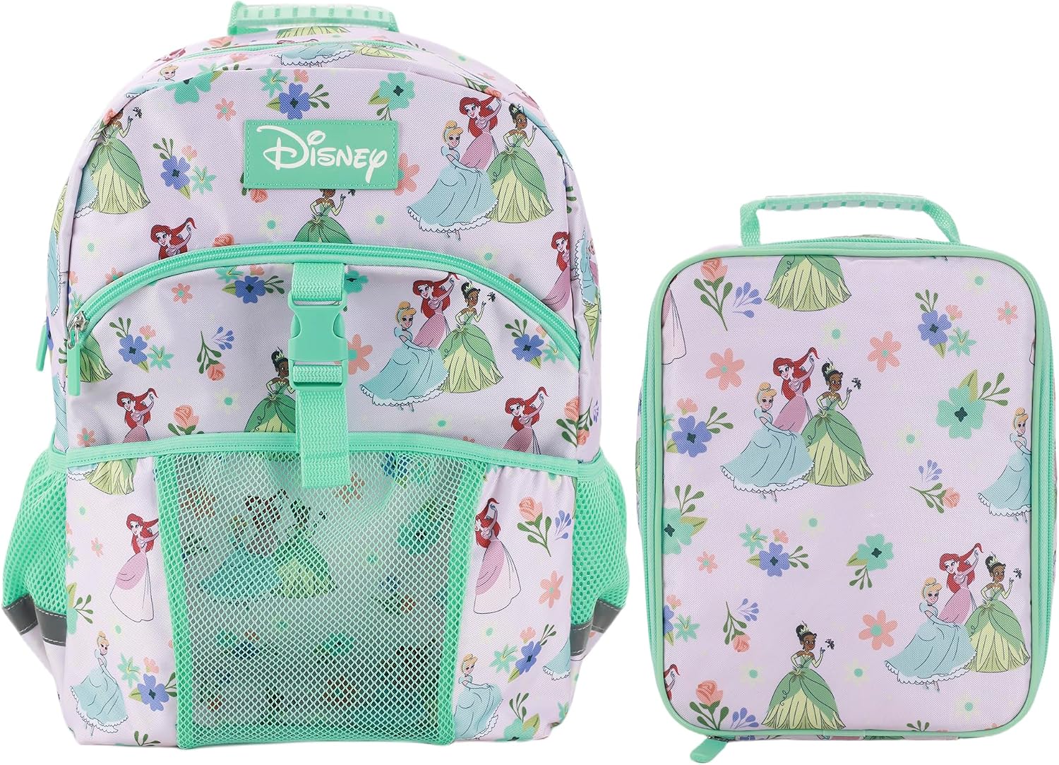 Amazon.com: Bioworld Disney Princesses 2-Piece 16" Premium Backpack ...