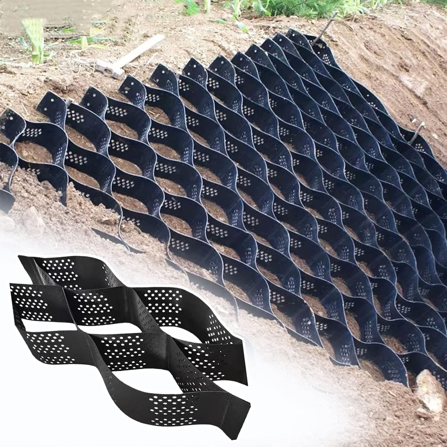 Amazon.com : DAKAJA Gravel Grid Ground Grid for Slope, HDPE Material ...