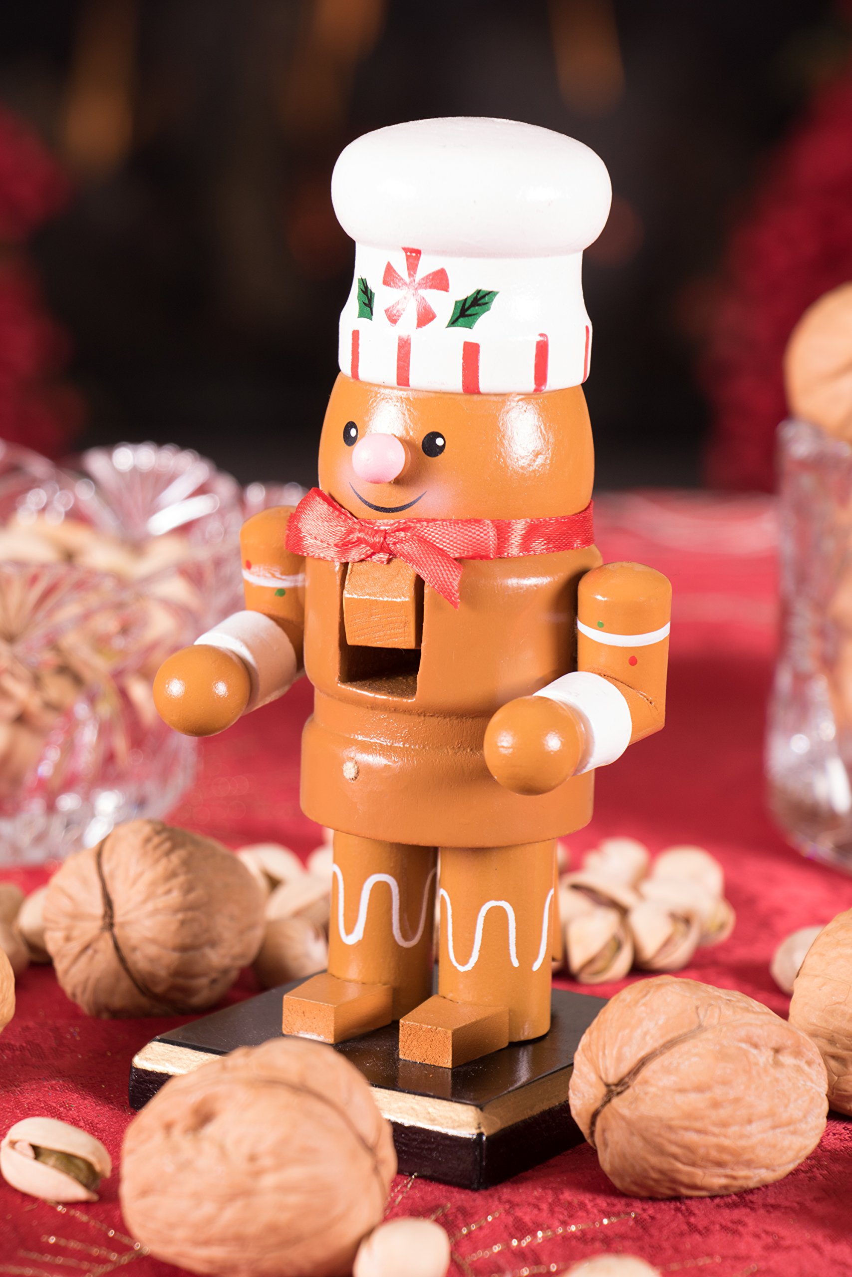 Clever Creations Gingerbread Man 6 Inch Traditional Wooden Nutcracker ...