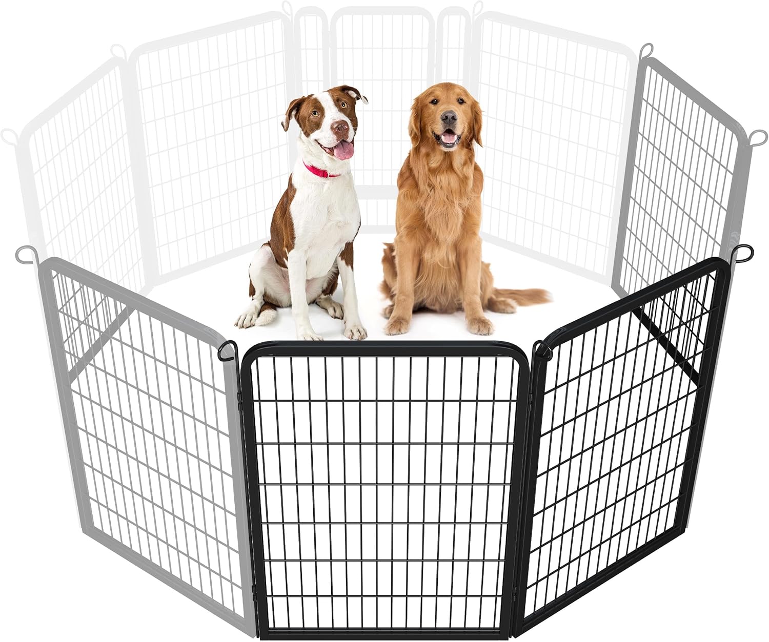 Yaheetech Dog Playpen, 2 Panel Puppy Play Pen Heavy Duty Pet Exercise ...
