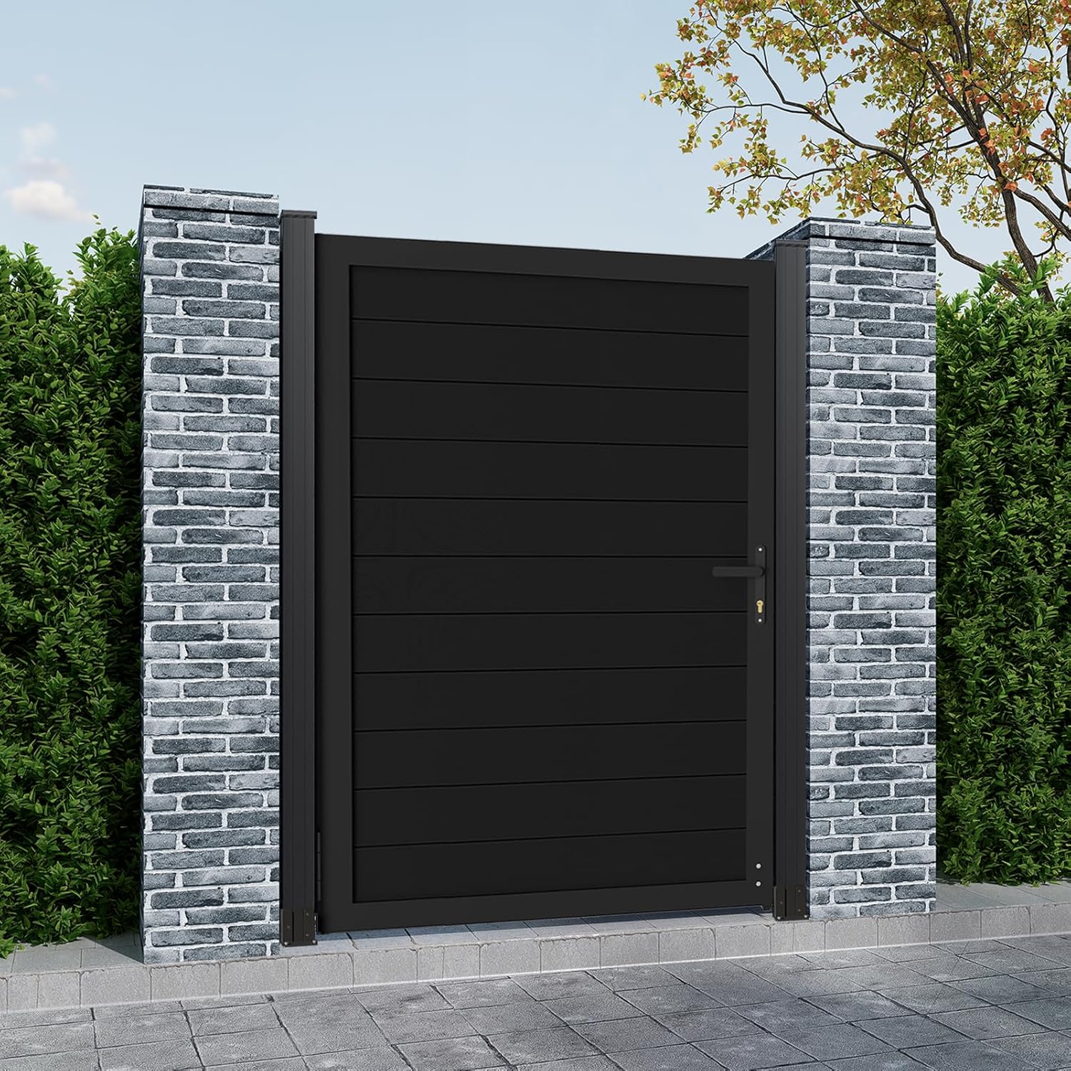 Amazon.com : Mondaria Aluminum Privacy Fence Gate, 6ft(H) x 4ft(W ...