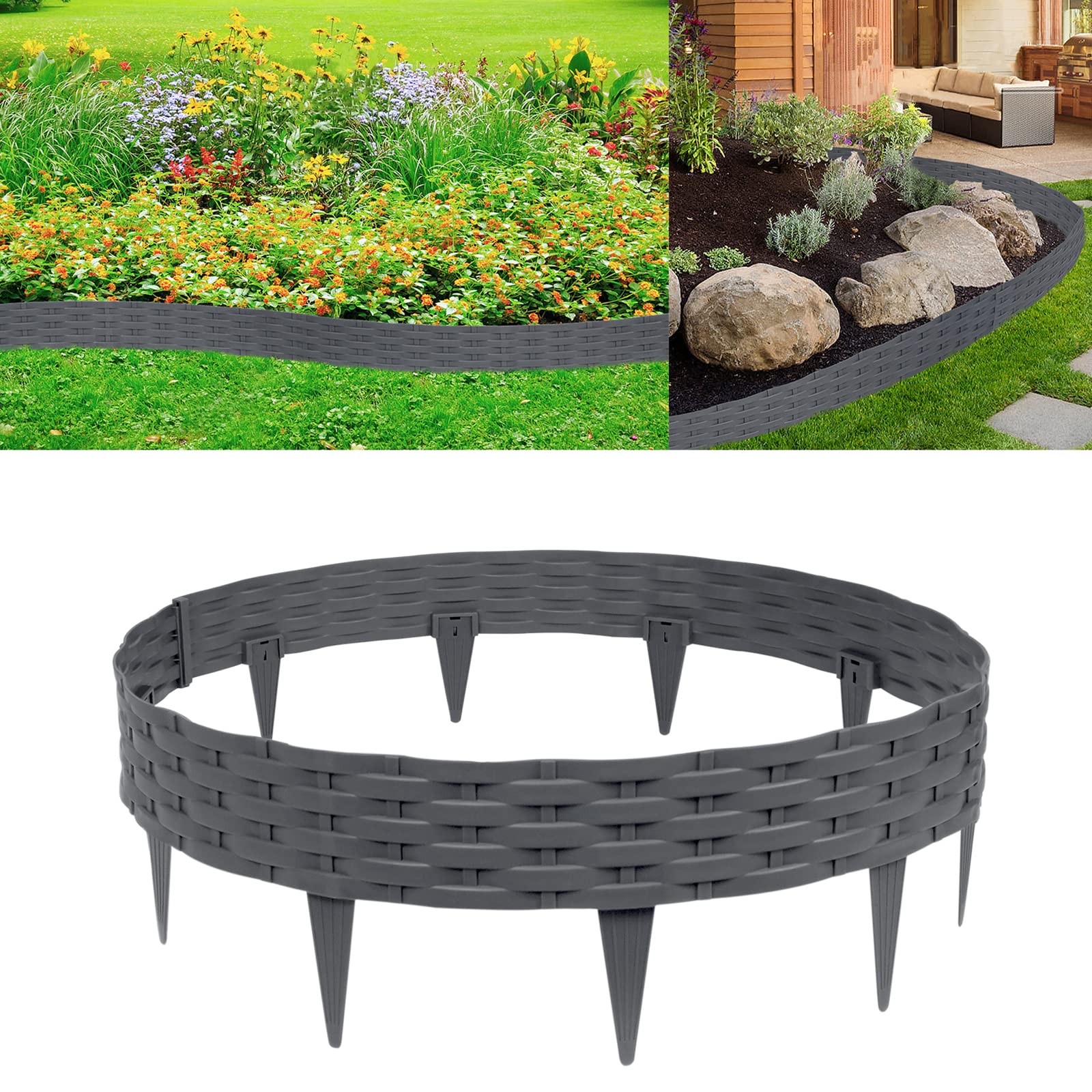 Plastic Flower Bed Borders YUENFONG Flower Bed Edging Plastic Flexible