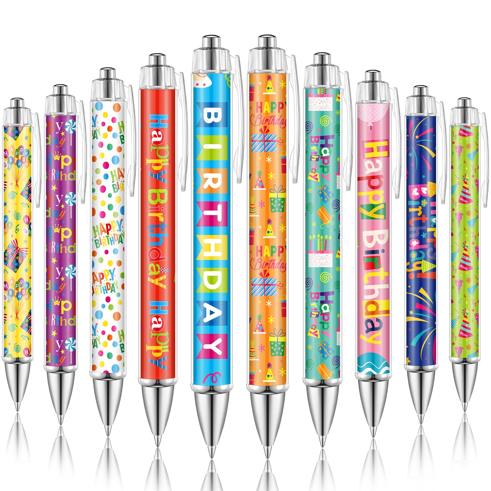 Amazon.com : TecUnite 30 Pcs Happy Birthday Pens for Women Animals ...