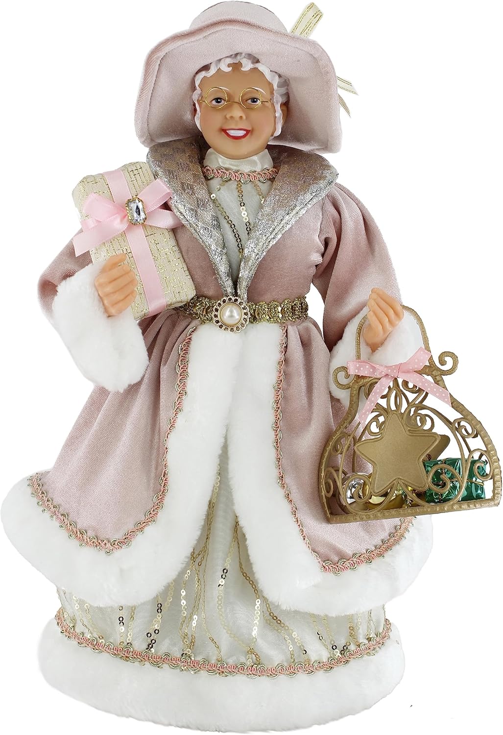Amazon.com: Windy Hill Collection Rose Gold Elegance Mrs. Claus 16 ...