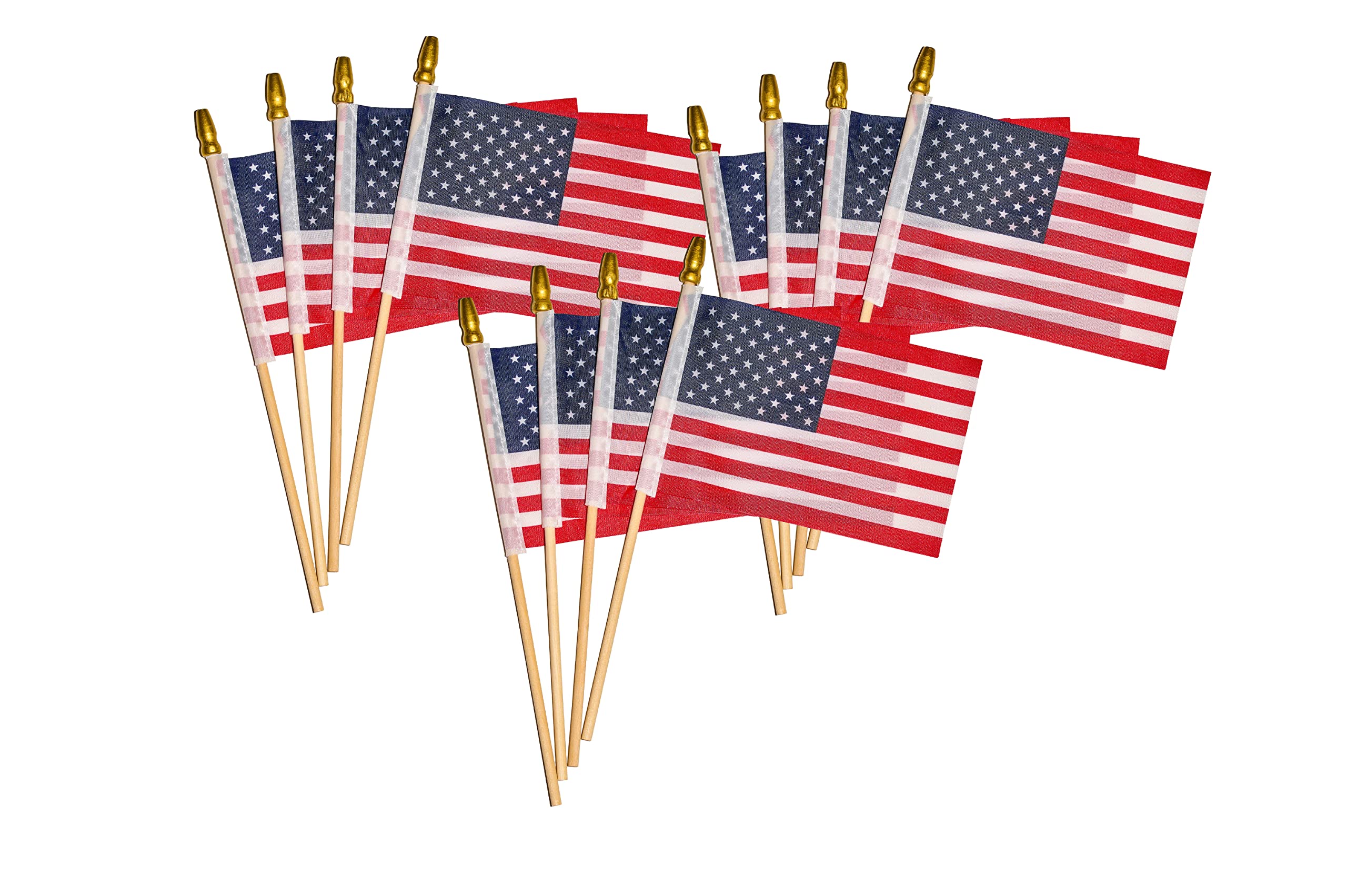 Snapklik.com : Small American Flags On Stick, 4x6 Inches 12-Pack USA ...