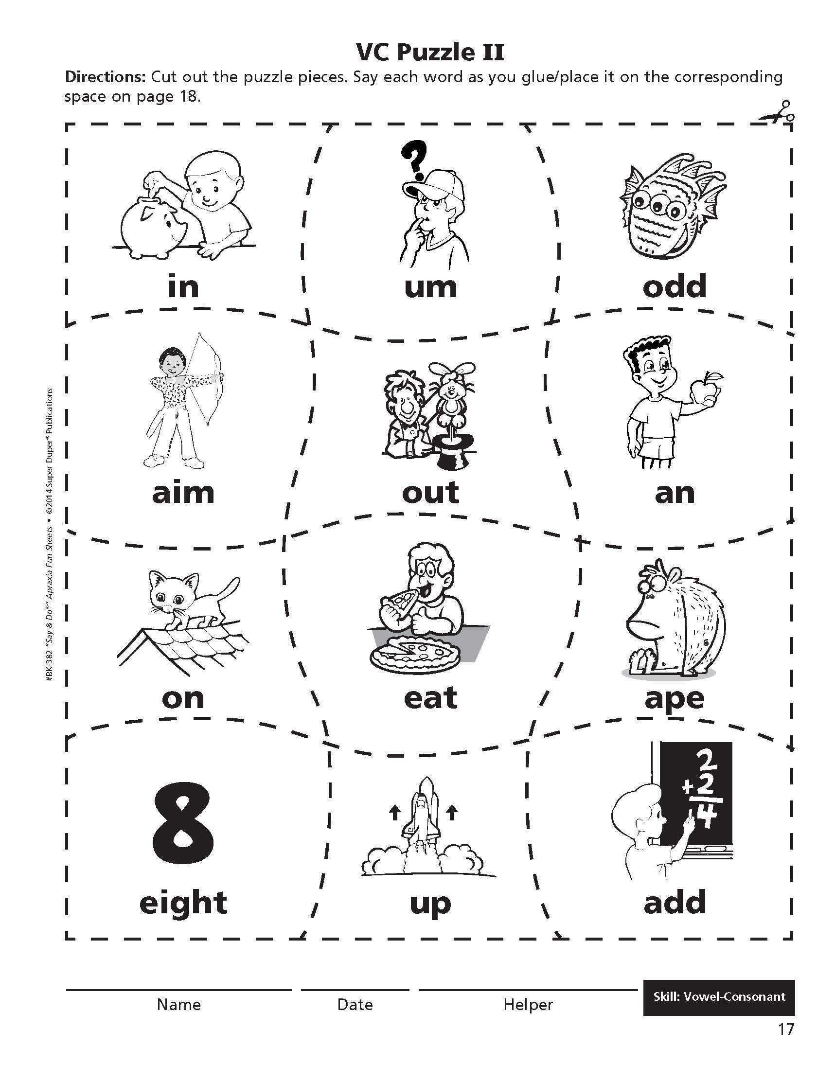 Buy Super Duper Publications | Say & Do Apraxia Fun Sheets - 160 ...