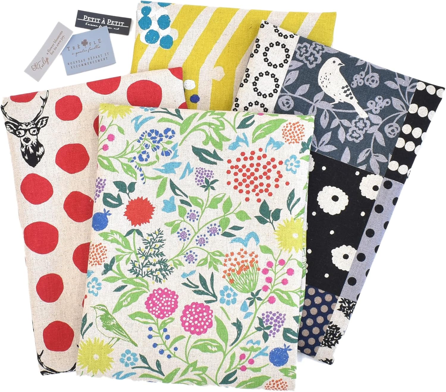 Amazon.co.jp: MYmama echino エチノ カットクロス セット 約48×50cm 4枚 古家悦子 合皮 タグ 3枚 : ホビー