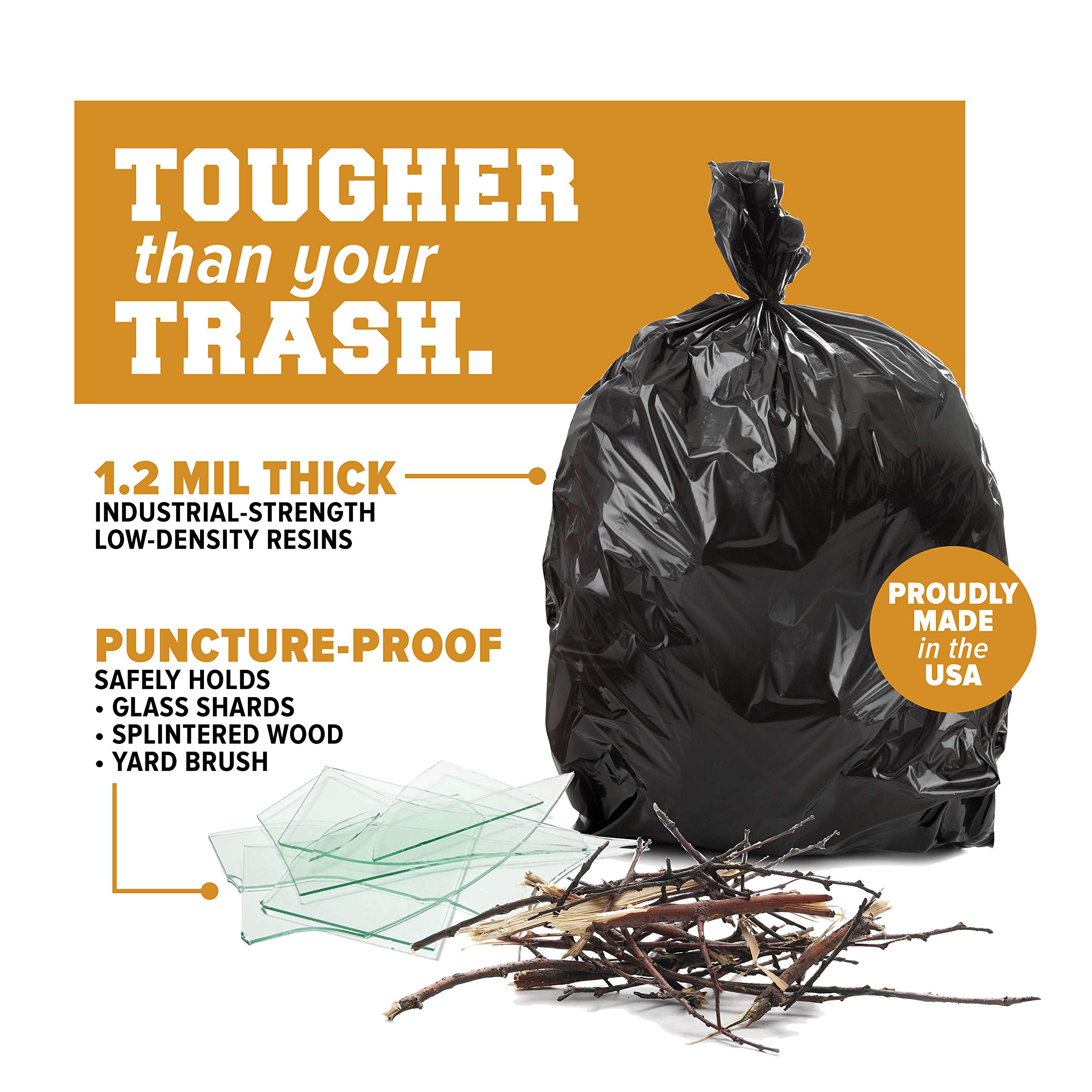 Snapklik.com : Plasticplace 64-65 Gallon Trash Can Liners For Toter 1.2 ...