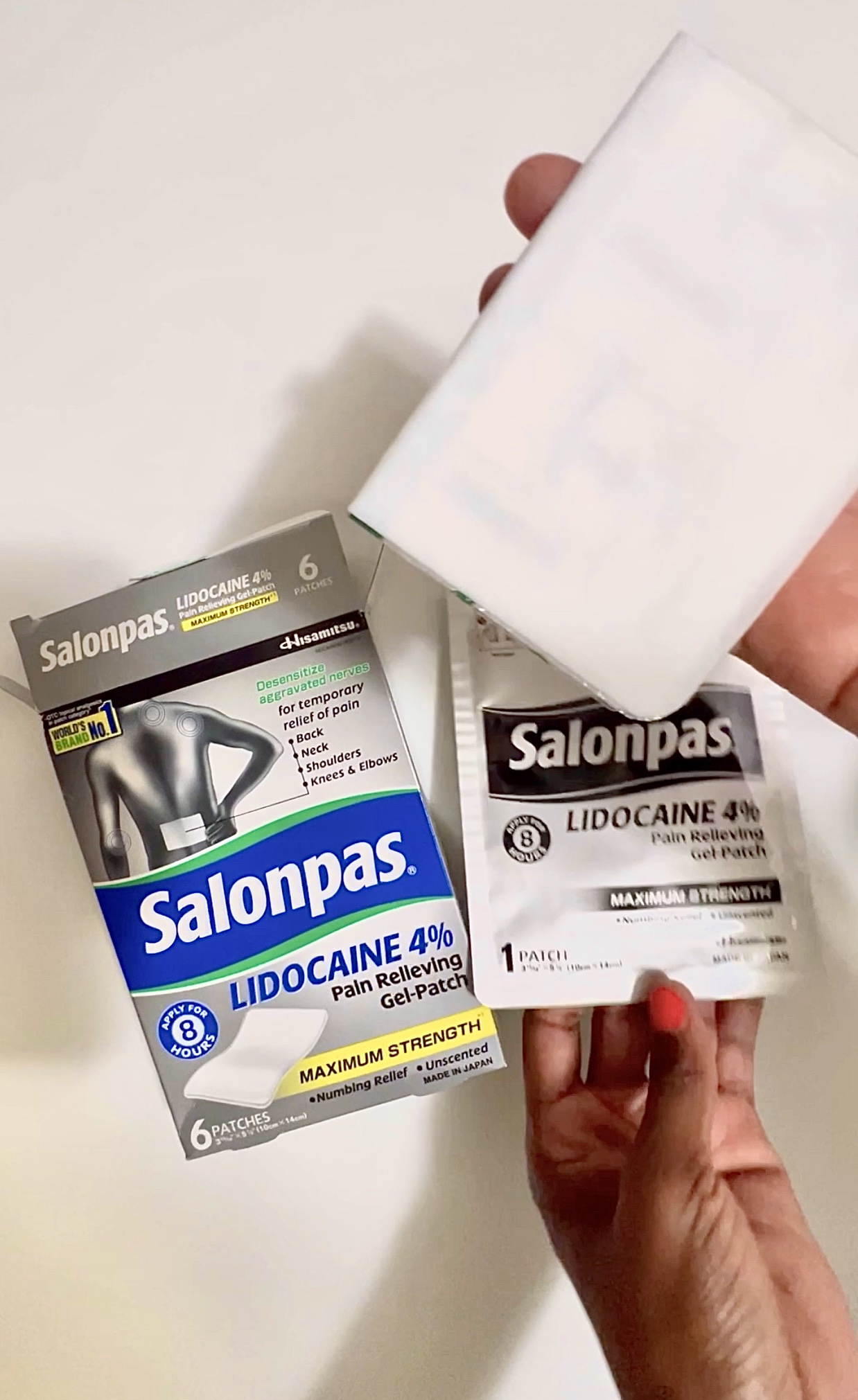 Watch Salonpas patch with lidocaine maximum strength on Amazon Live